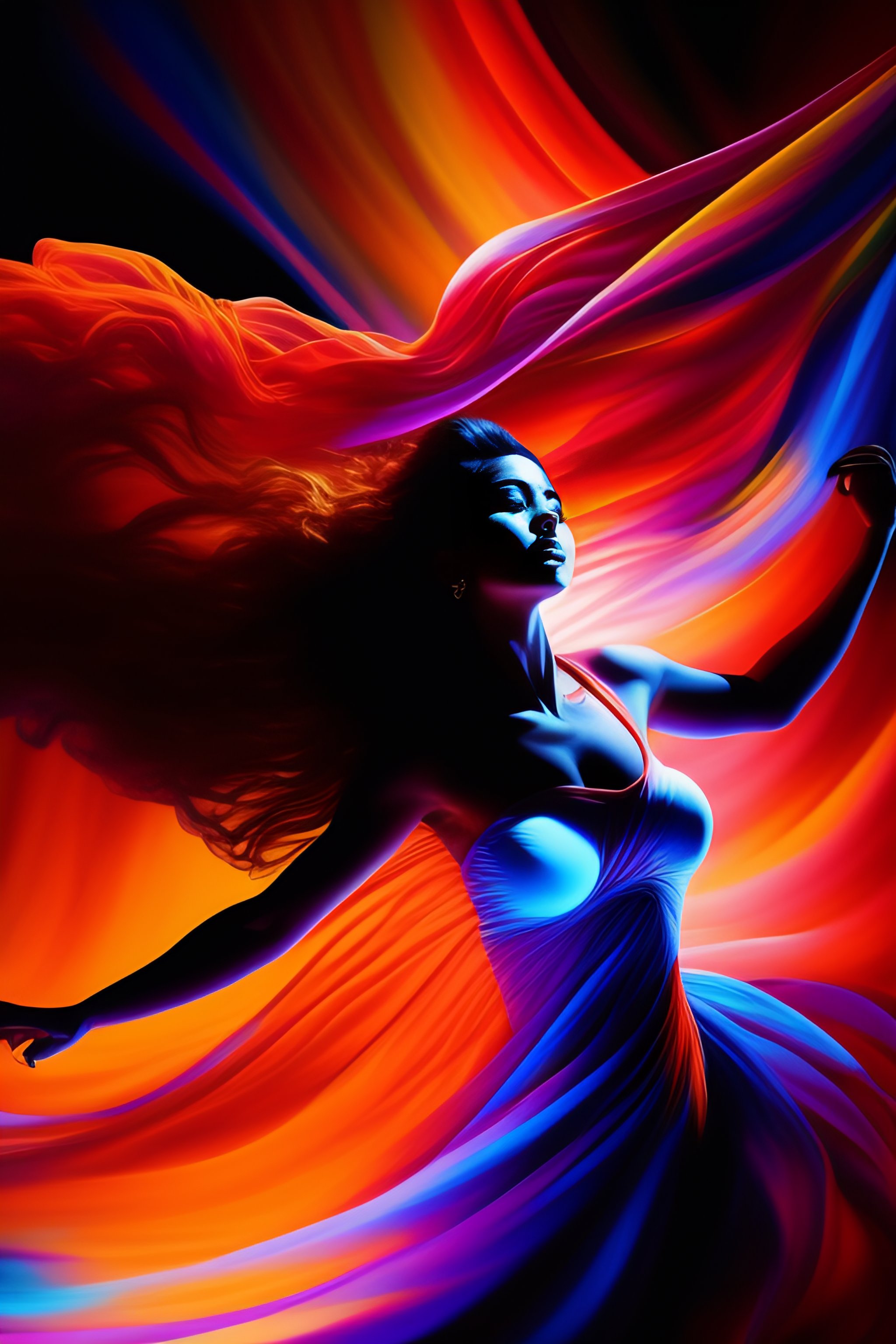 Lexica - Female dancer in movement with face in shadow, latin dance ...