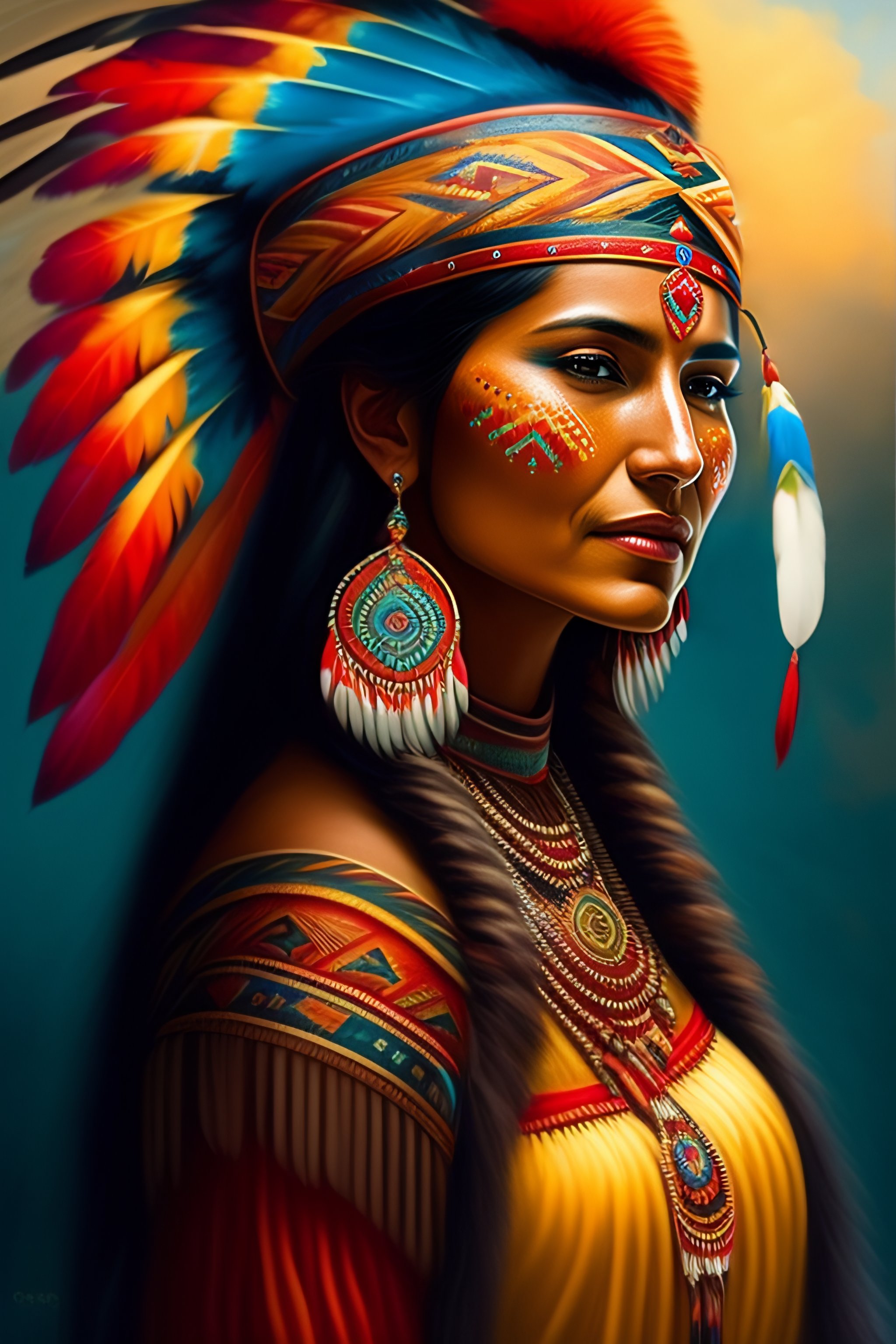 Lexica - Native american women in traditional costum with colorful ...