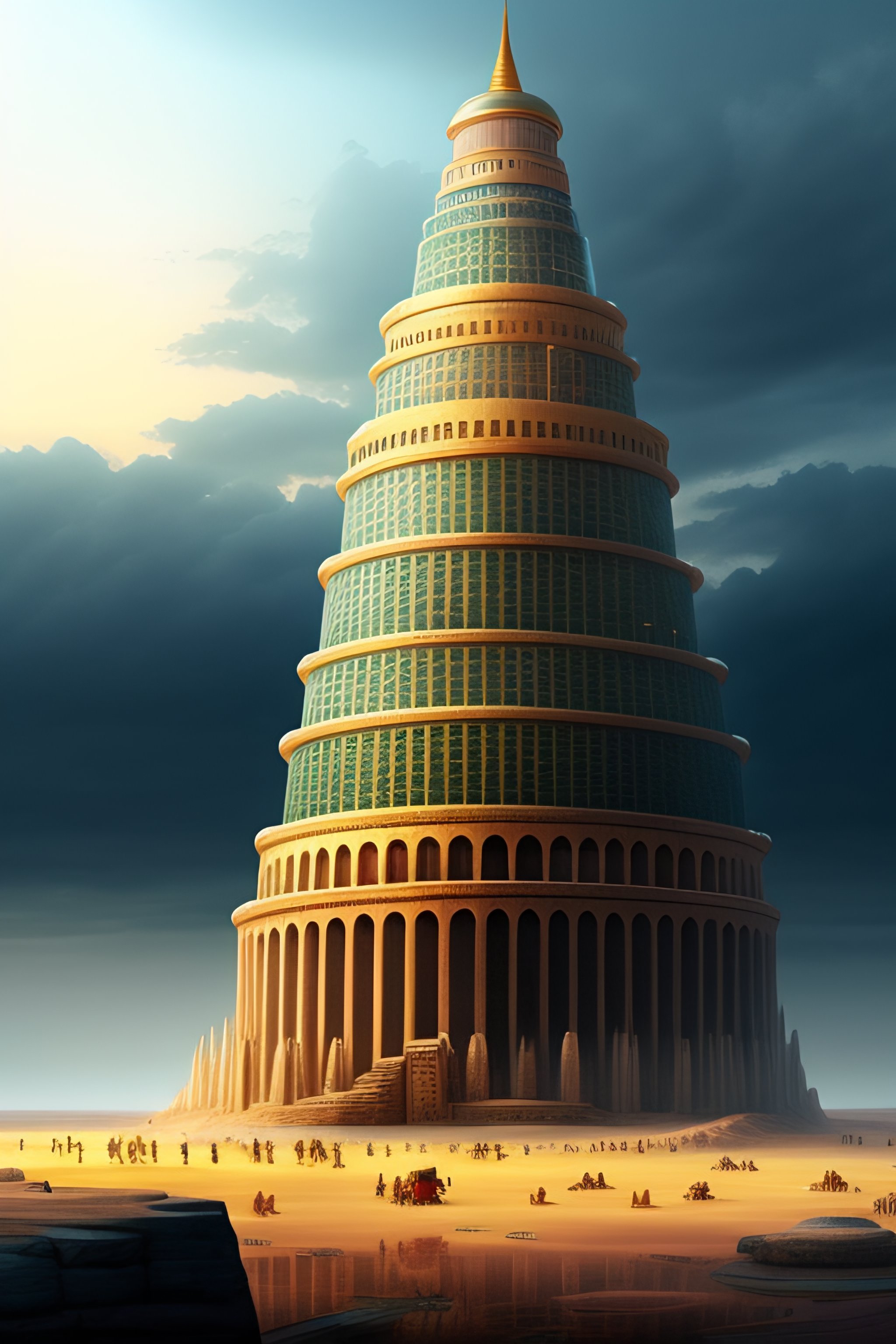 Lexica - Tower of babel in Atlantis big circular huge civilization lost ...