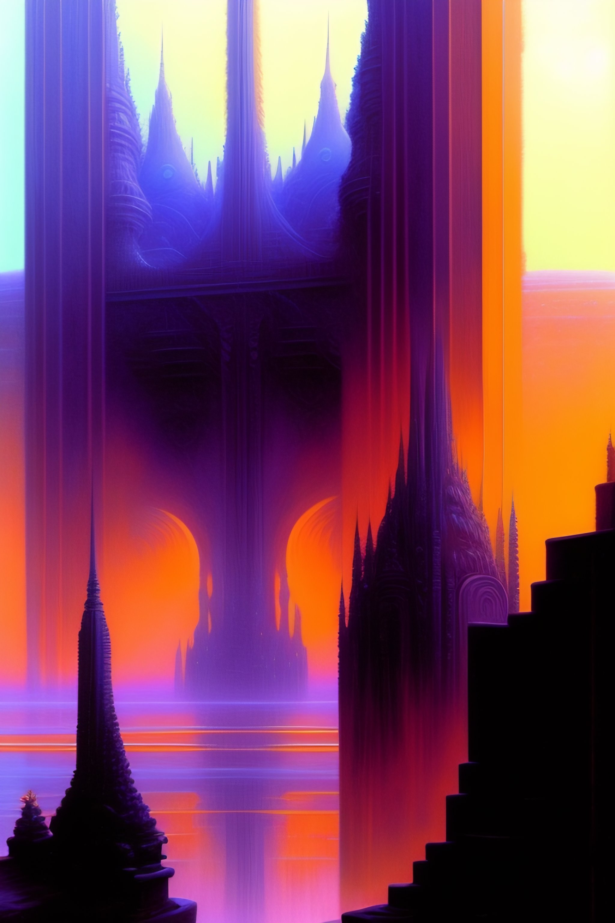 Lexica - Cyberpunk dreaming in a a gigeresque world by jean delville by ...