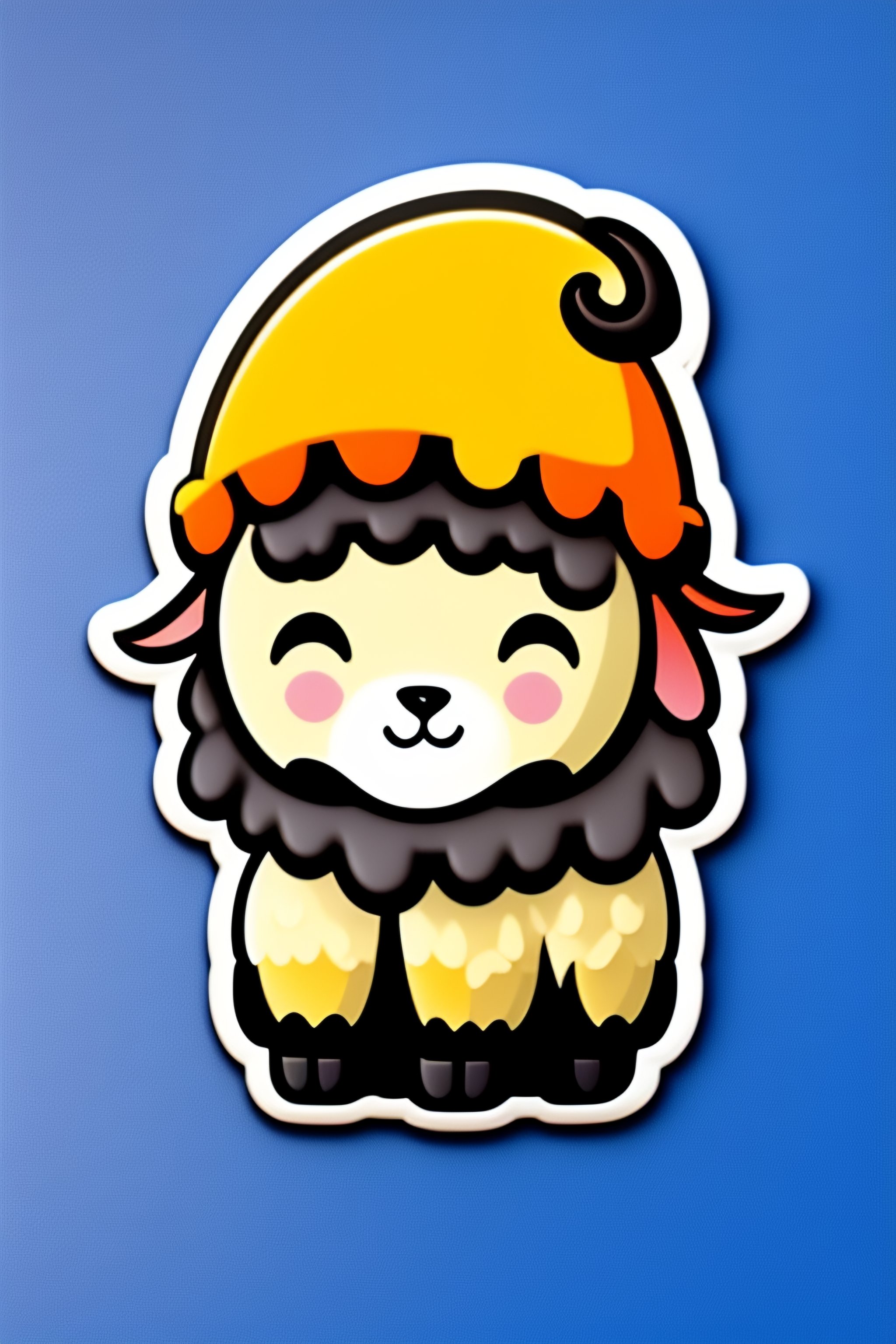Lexica - Cute sleeping sheep chibi cartone style , sticker logo