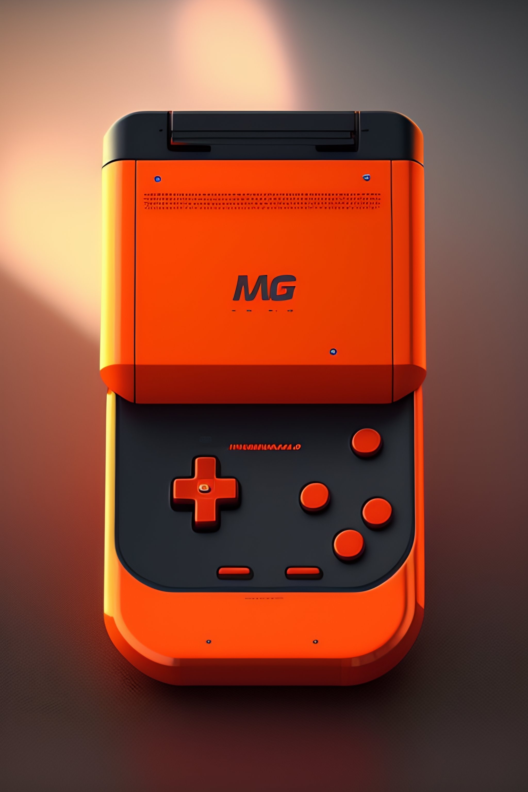 Lexica - Futuristic international orange gameboy console. highly ...