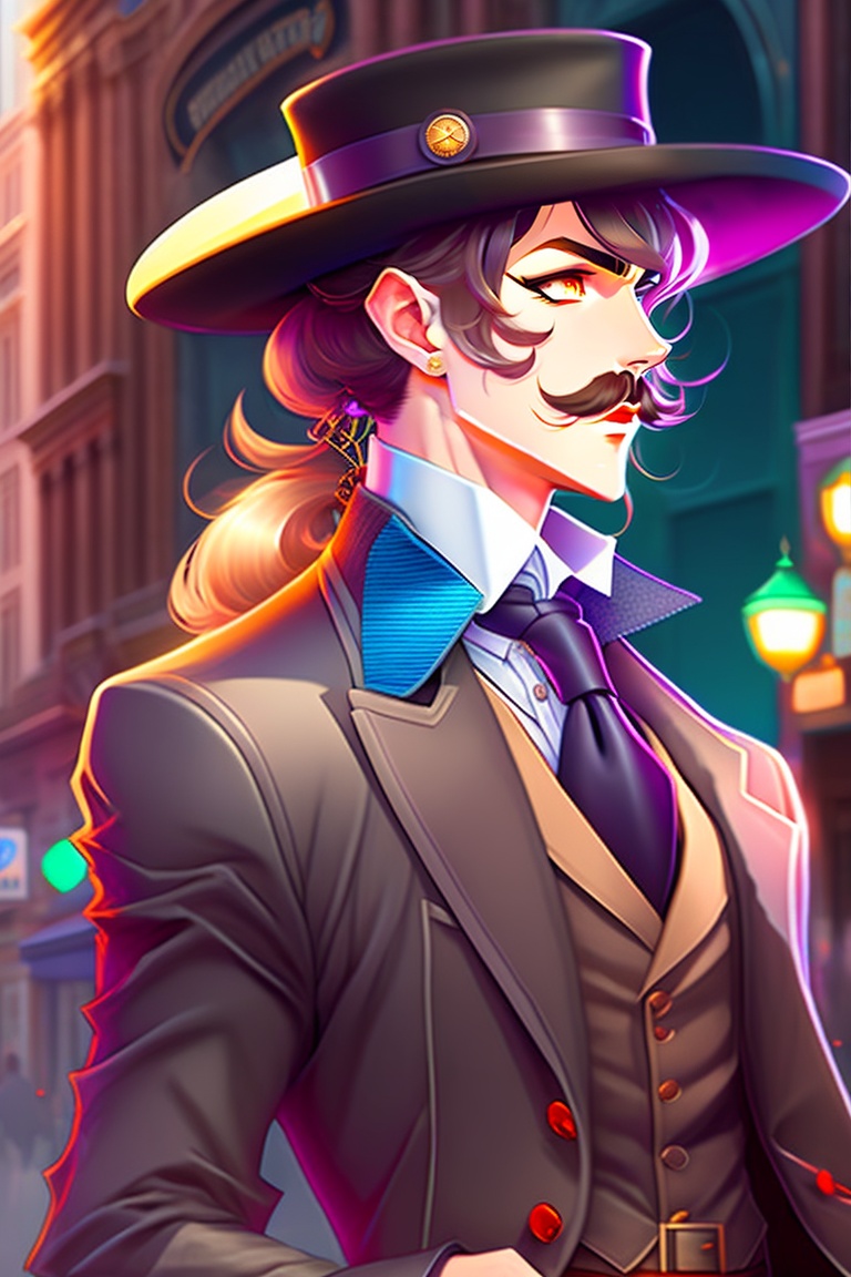 Lexica - ((drag king girl with a mustache dressed as a mustached man ...