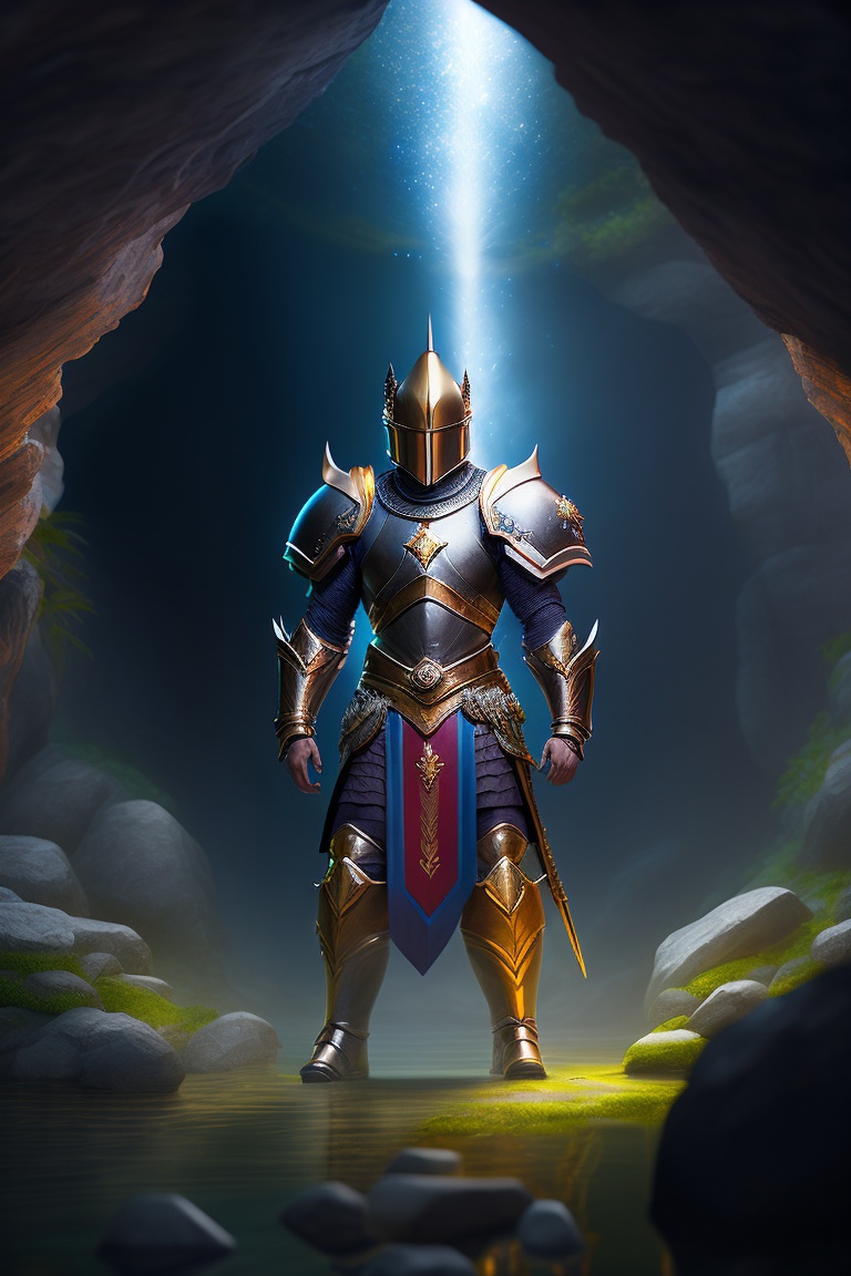 Lexica - A award winning heroic shot of a knight in a stunning detailed ...