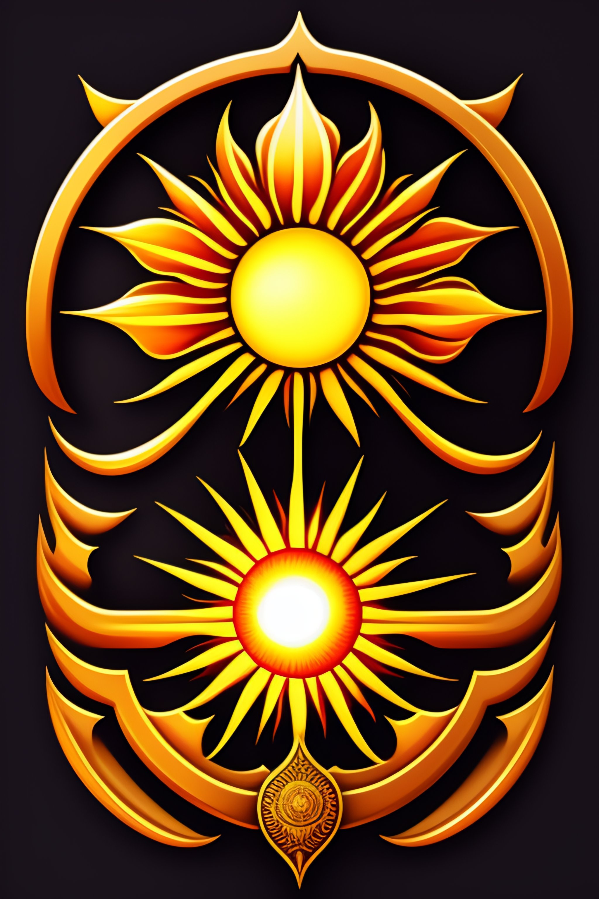 Lexica - Coat of arms with the sun, ancient, illustration, medieval, hq,
