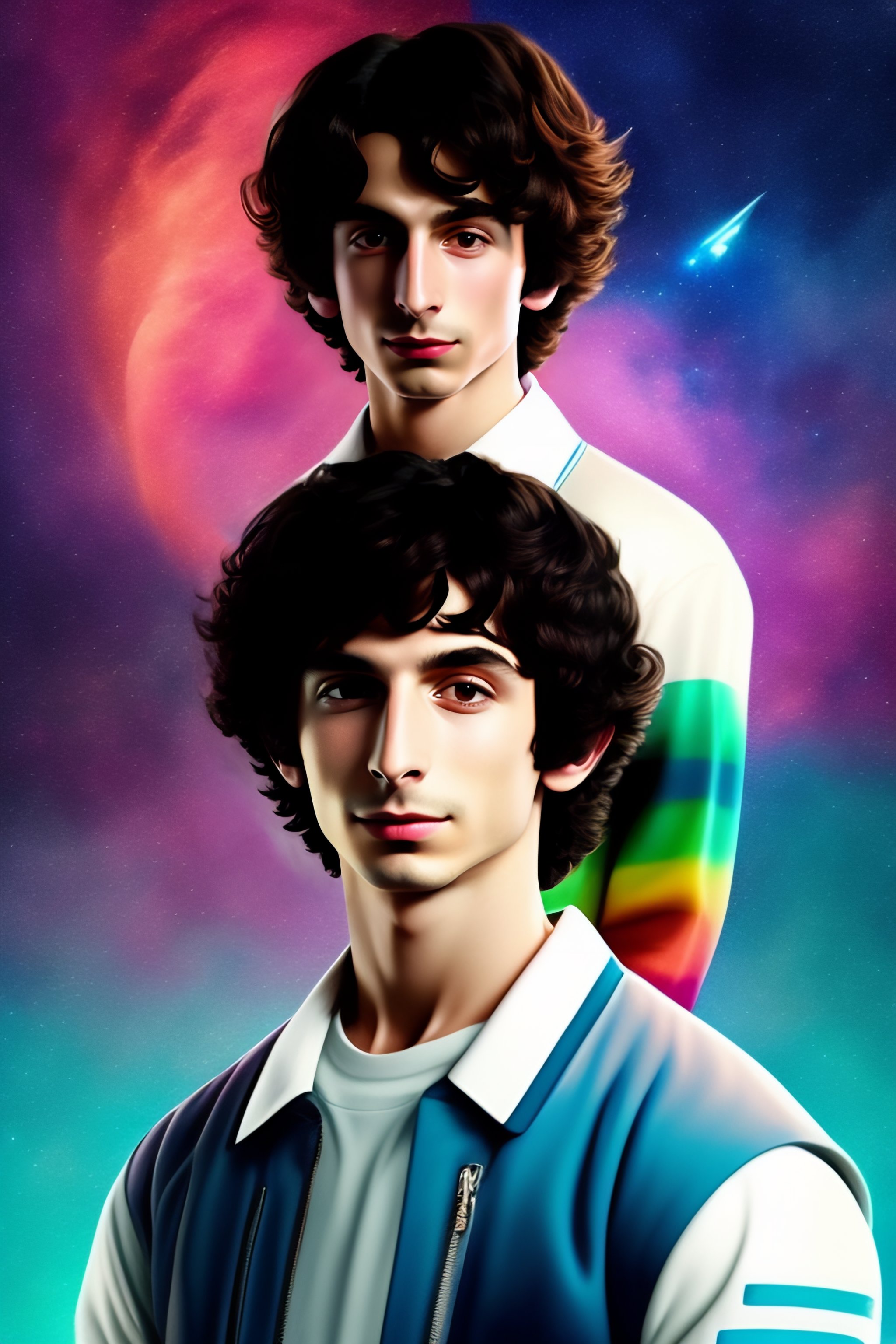 Lexica - A detailed portrait of finn wolfhard in the style of dragon ball z
