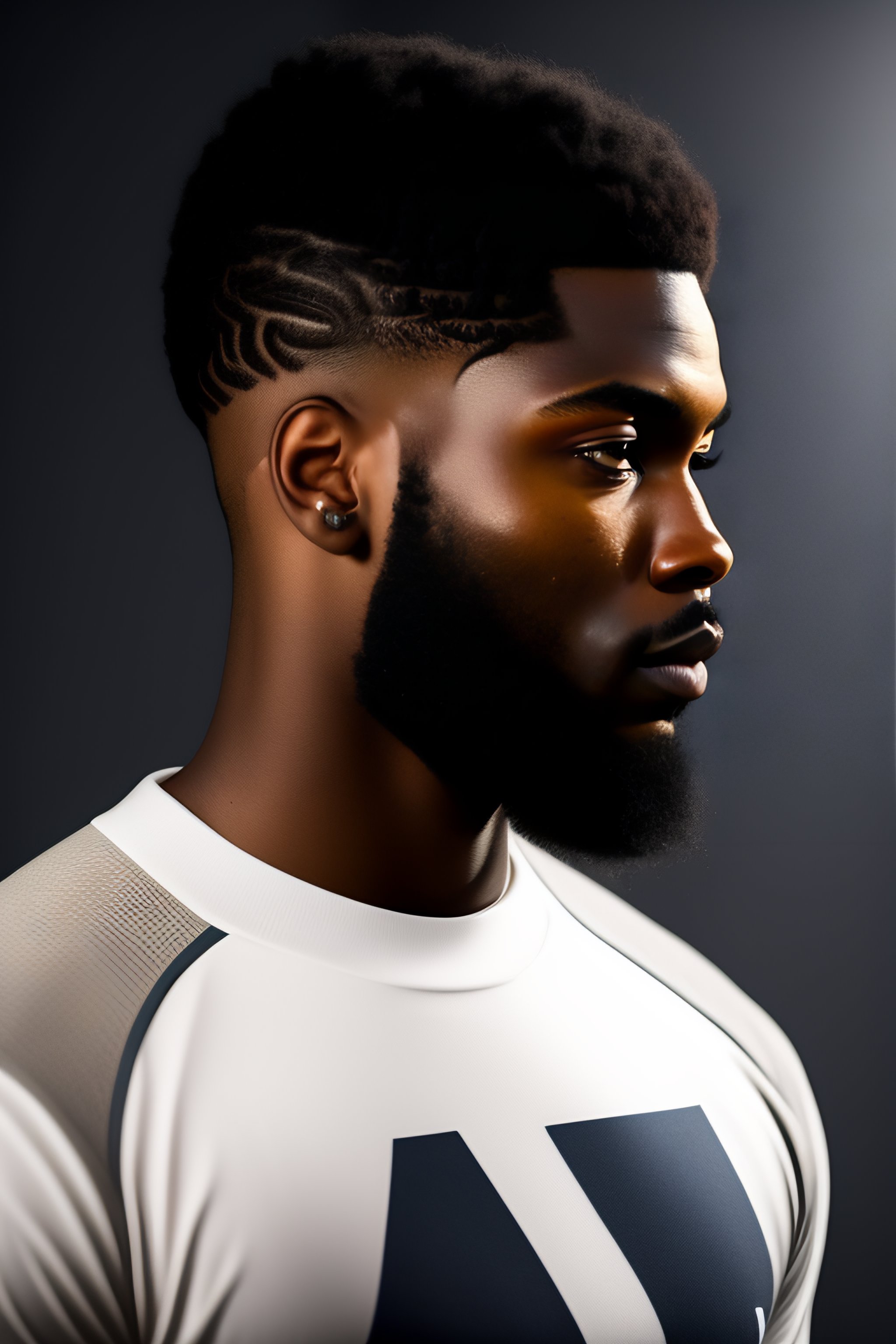 Lexica - A 22 year old black youtube tech reviewer symmetrical portrait ...