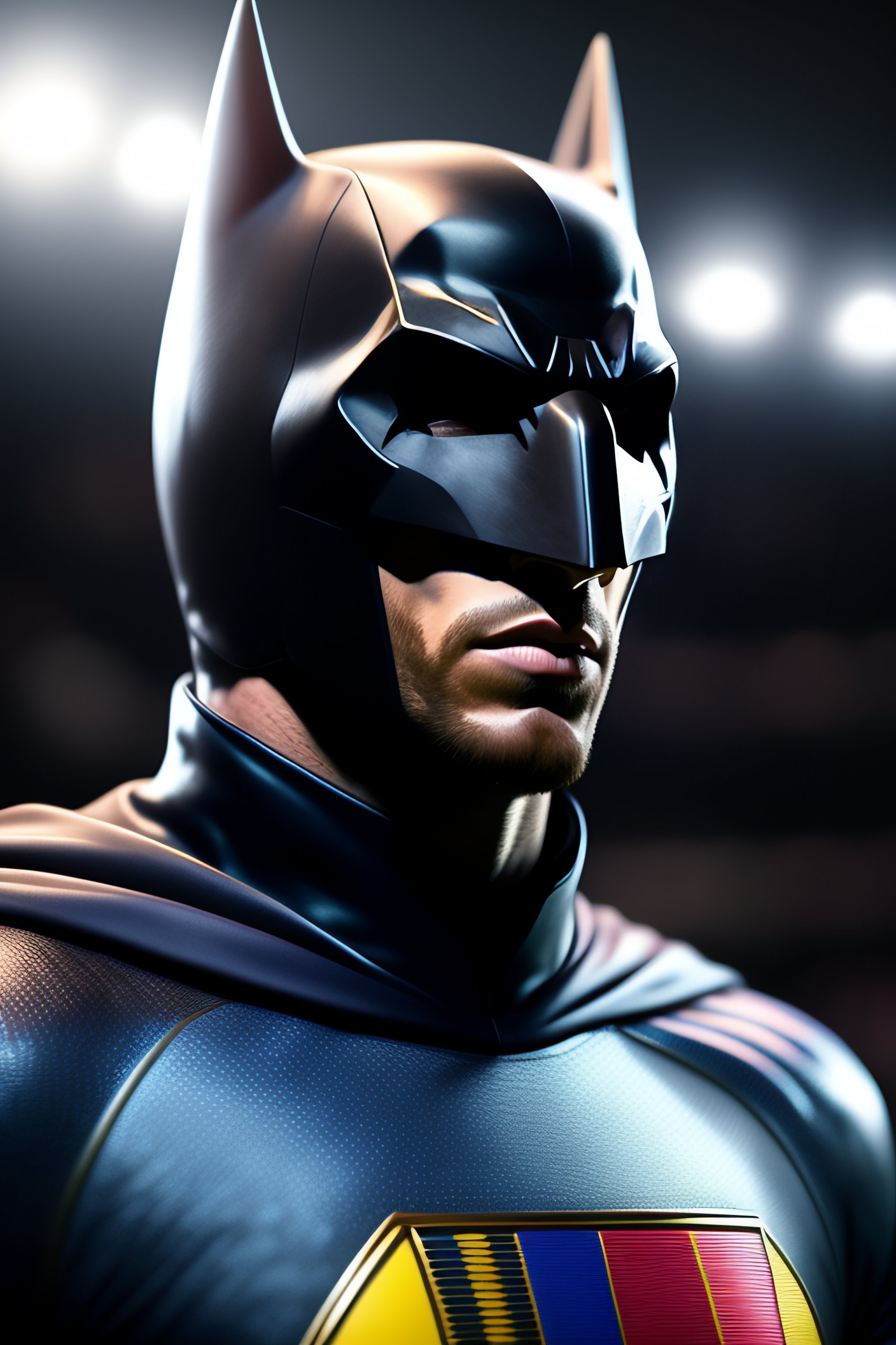 Lexica - Lionel Messi dressed as Batman, photorealistic, 4k