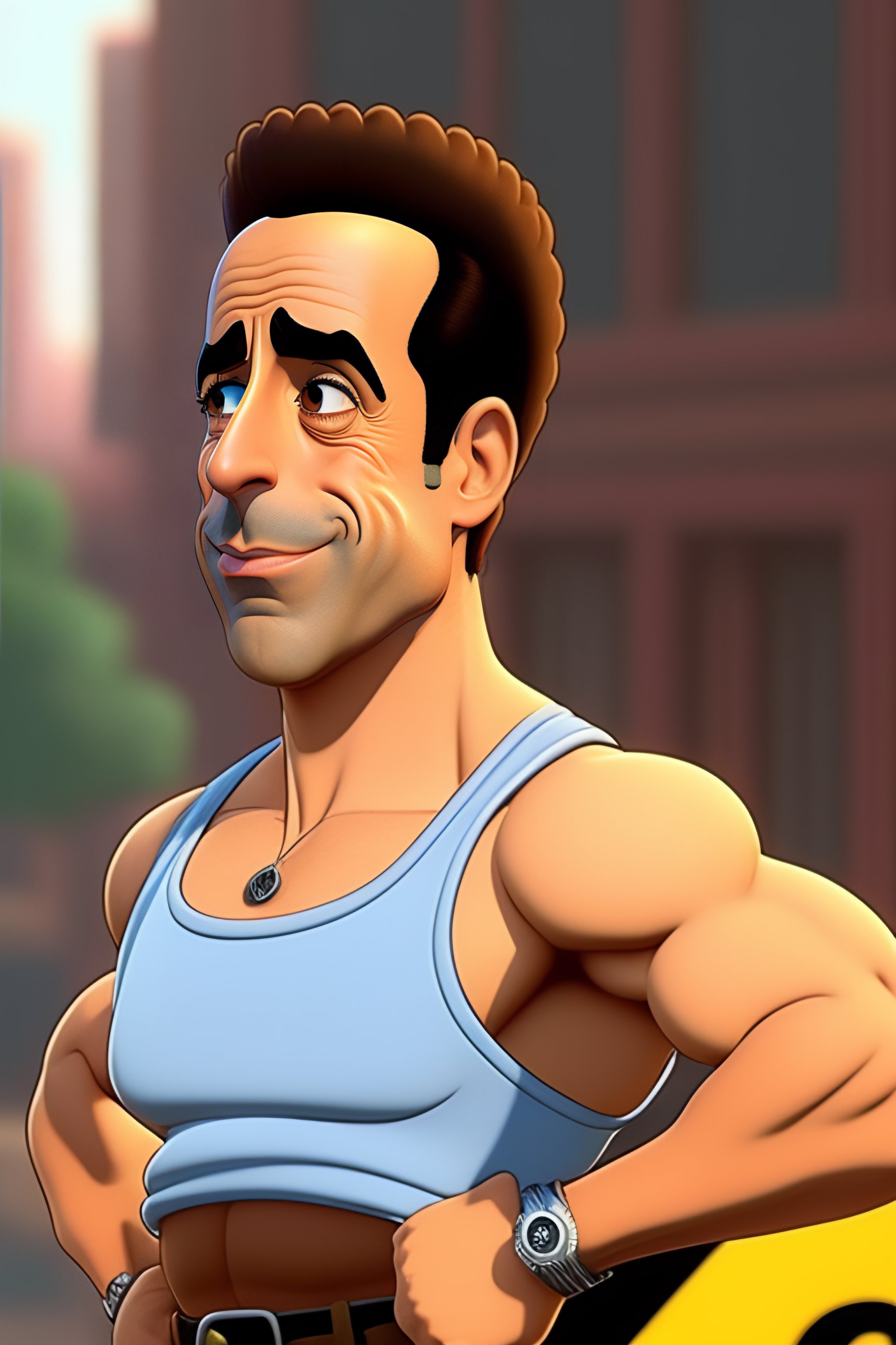 Lexica - Jerry seinfeld shrugging, cartoon style