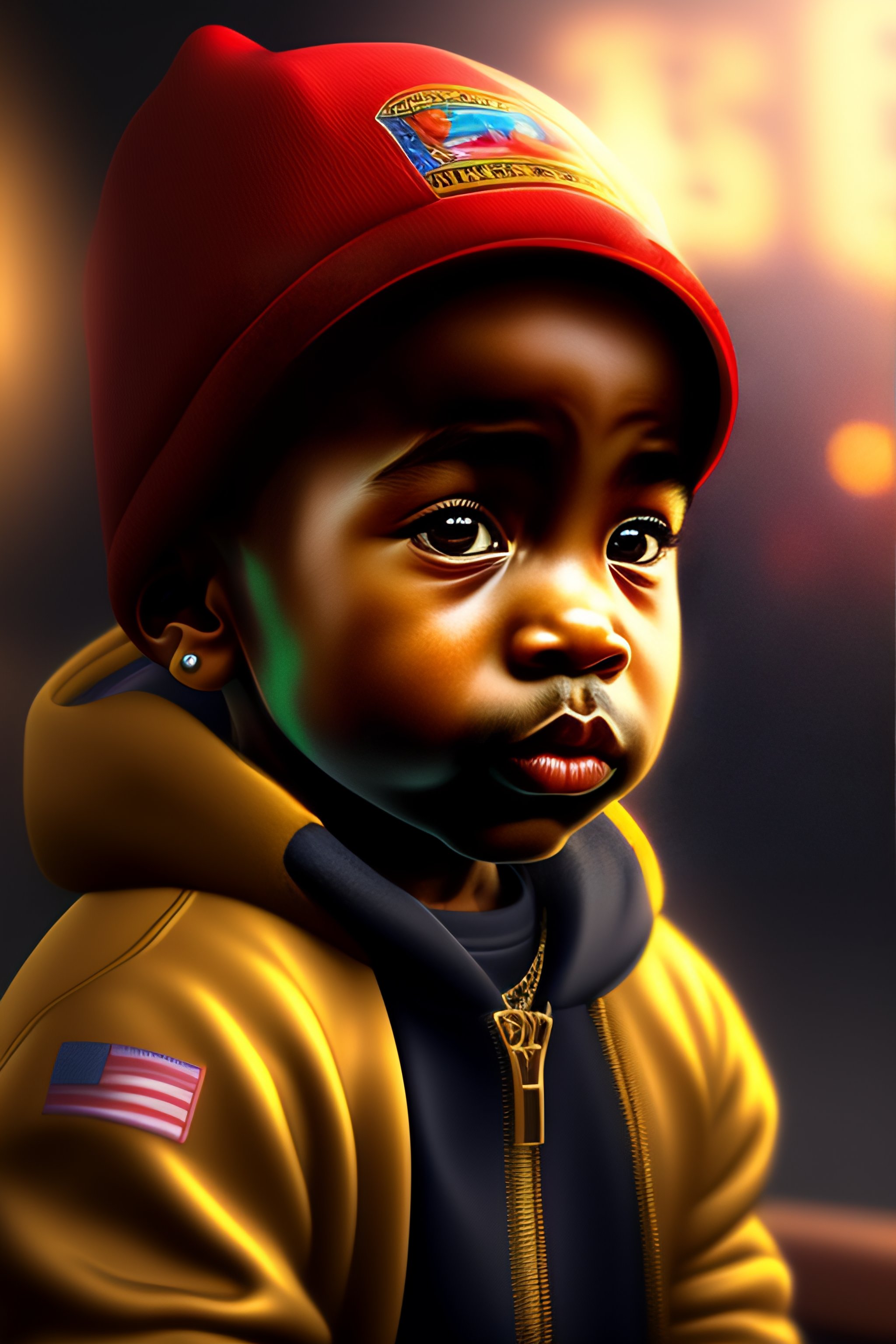 Lexica - Baby Tupac Shakur, thugged out, render, rembrandt, cgsociety ...