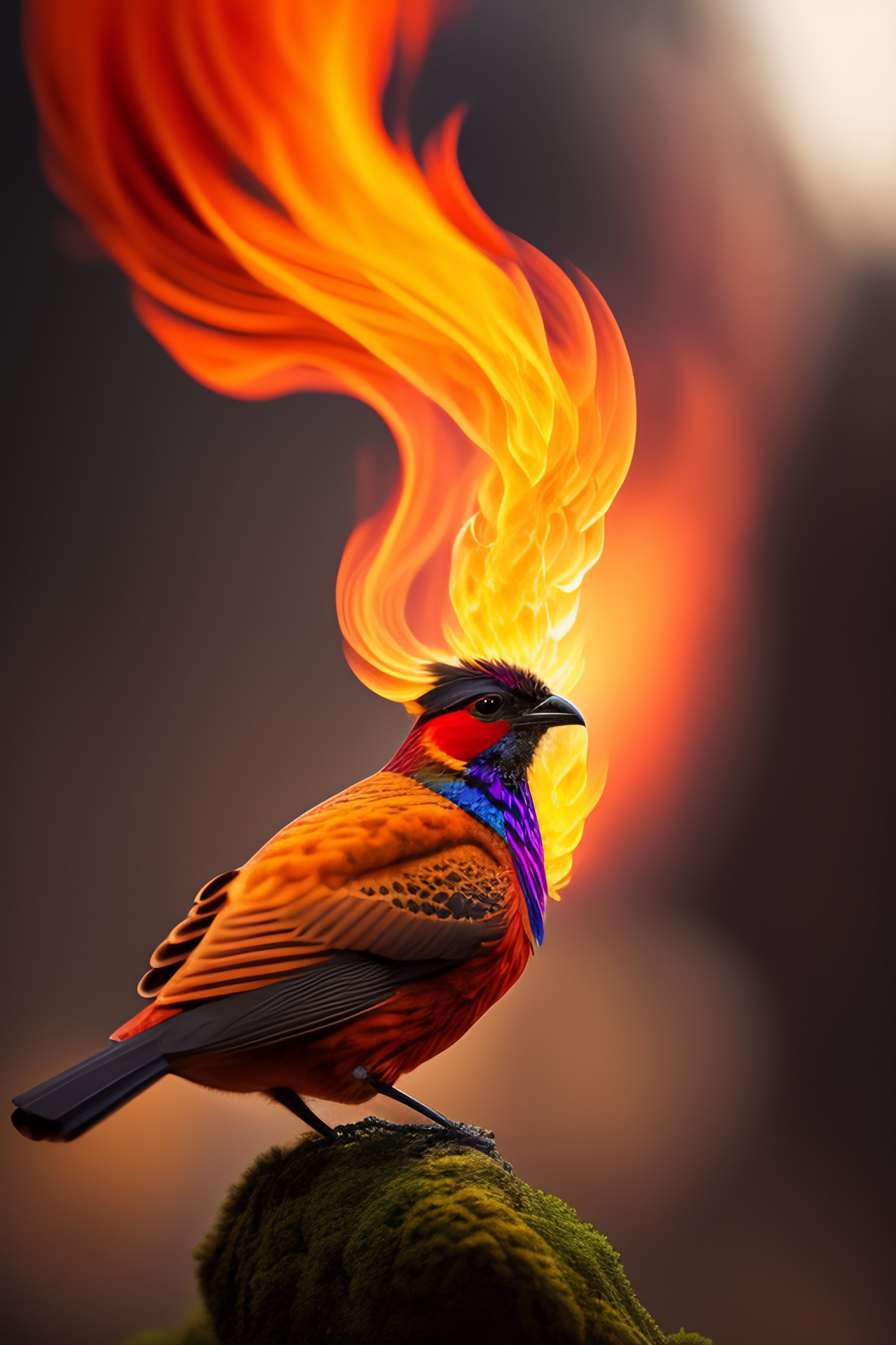 Lexica - Beautiful Phoenix bird reburn from flam
