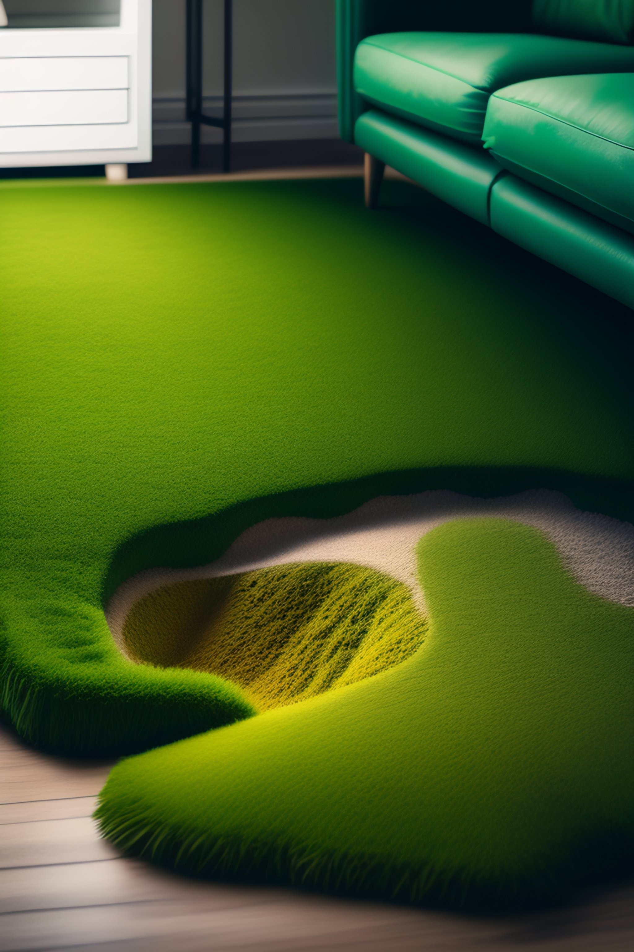 Lexica - Macro, level ground of tiny shrinking powder in green living ...