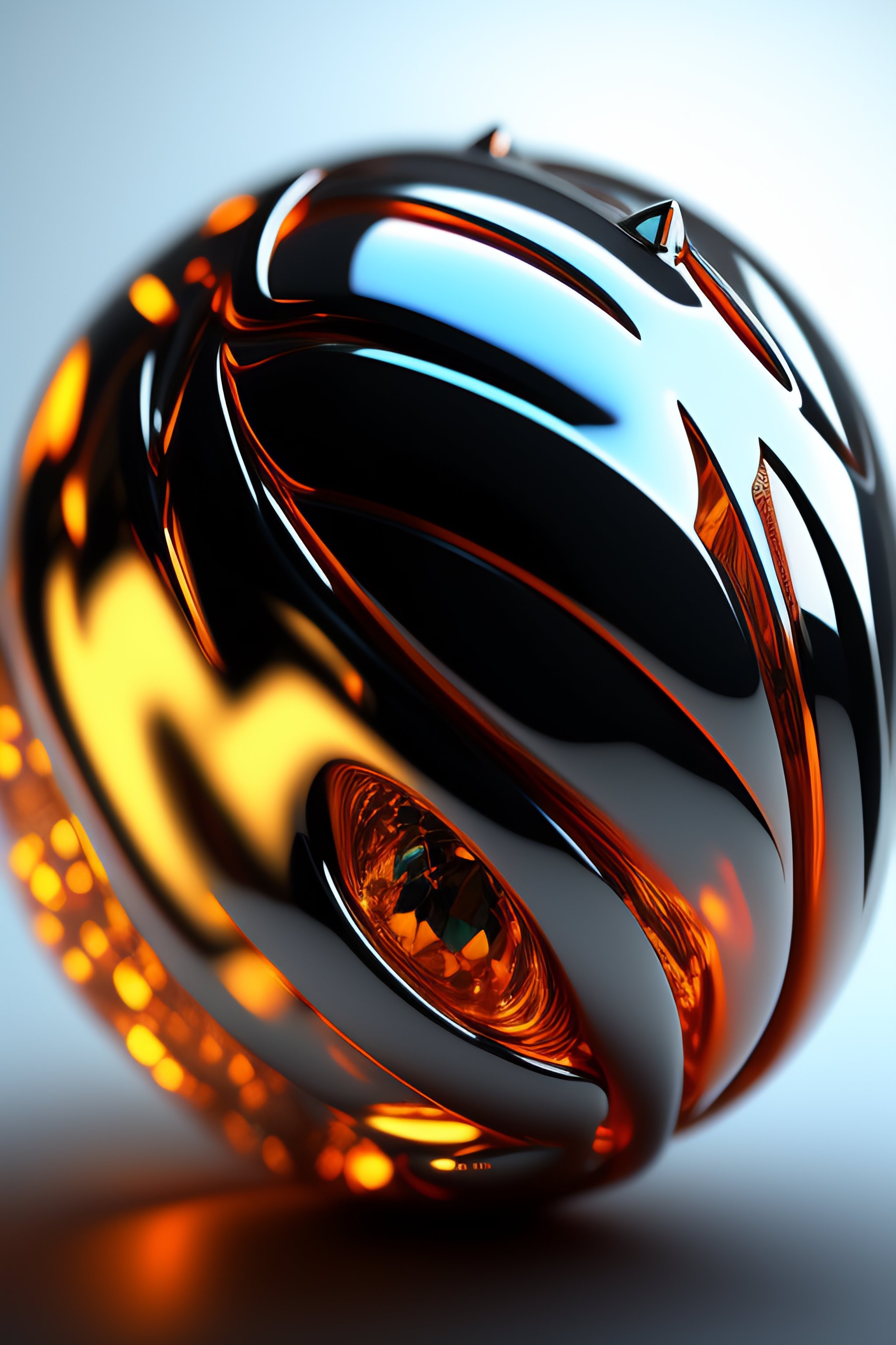 Lexica - 3 d photographic render of a fonttype made of chrome ...
