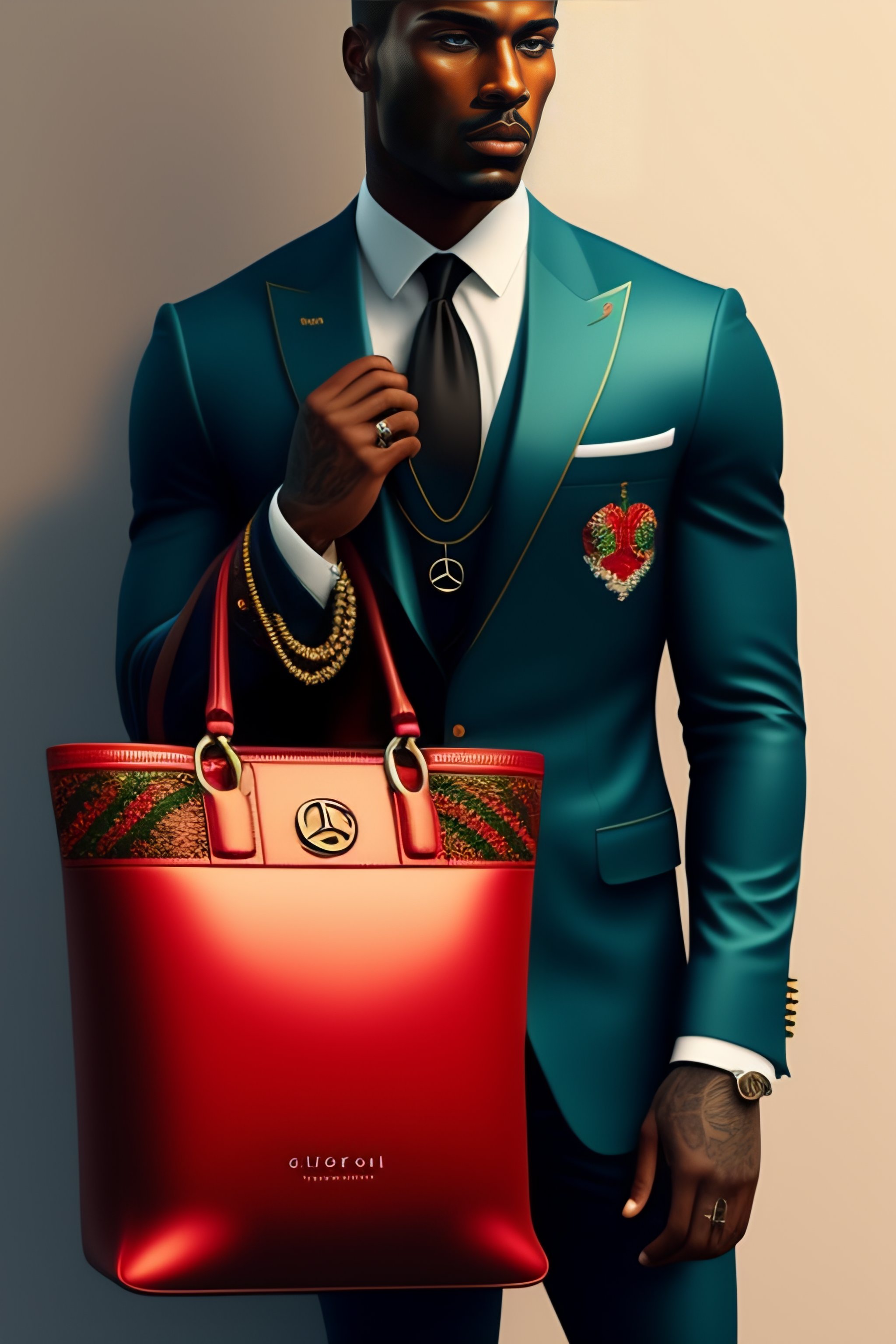 Lexica - Gucci three piece suit, channel handbag, mercedes key chain ...