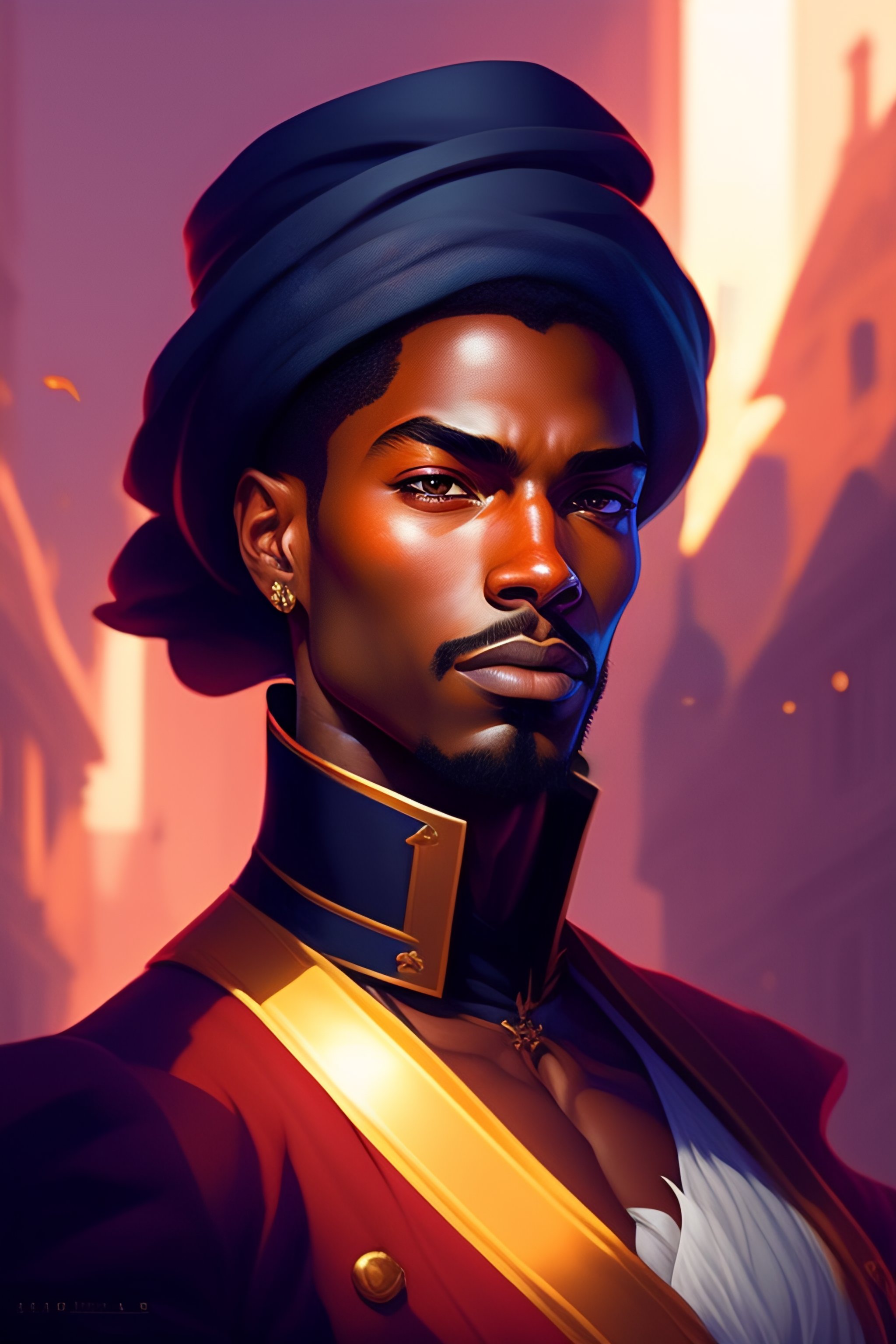 Lexica - French revolutionary darobal, stoic look on his face, heroic ...