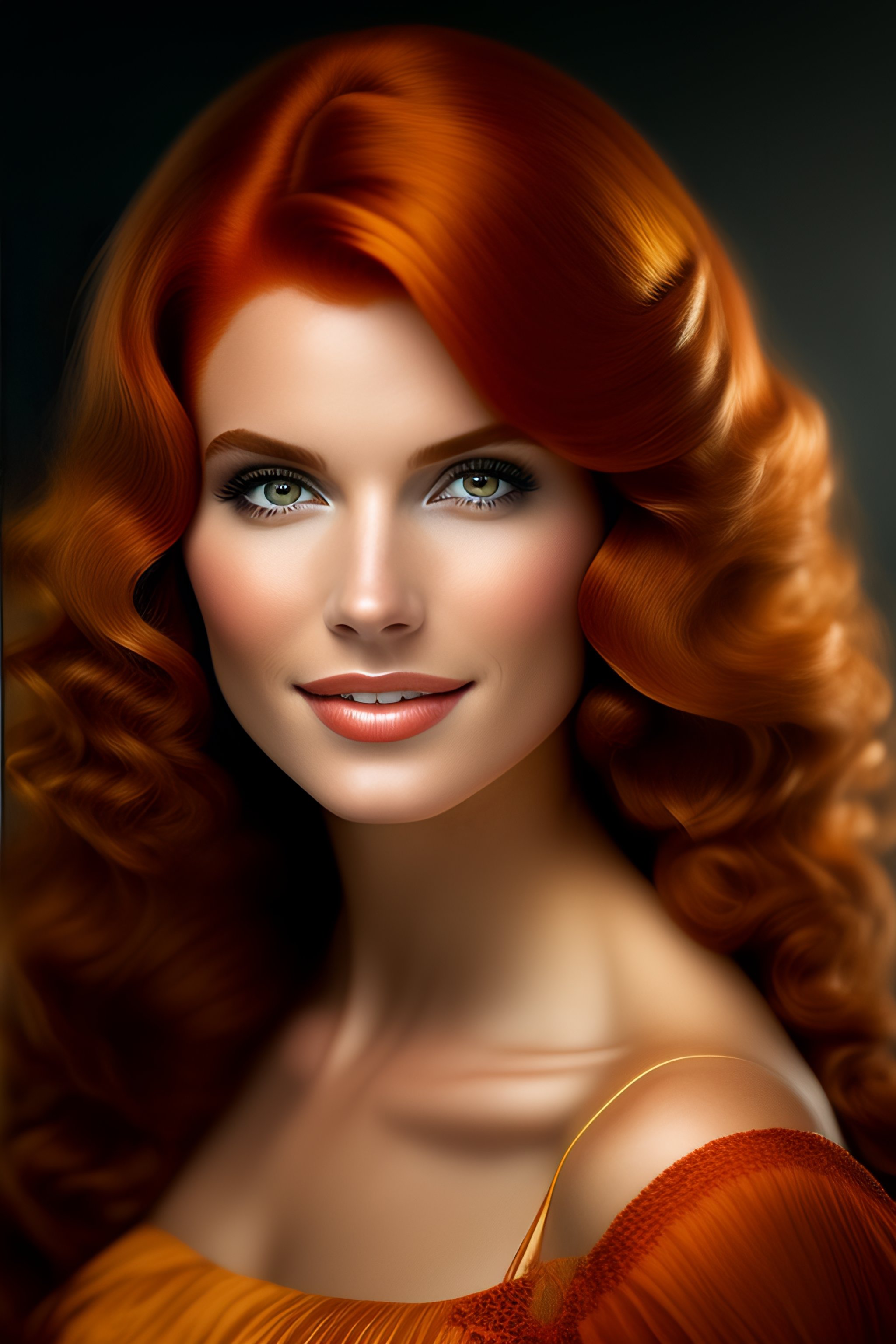 Lexica - A beautiful young woman with auburn hair