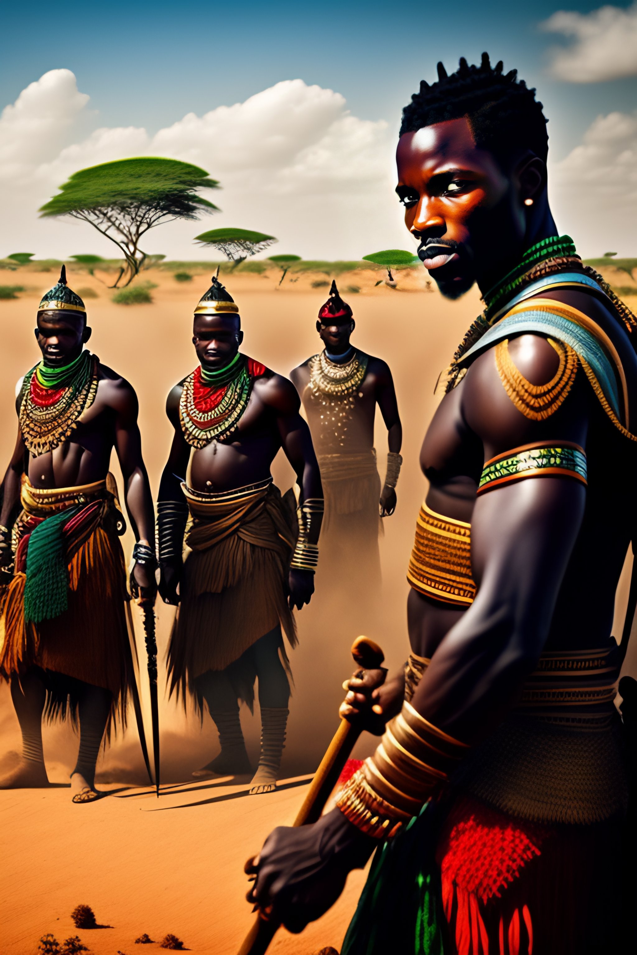 Lexica - African warriors in the savannah