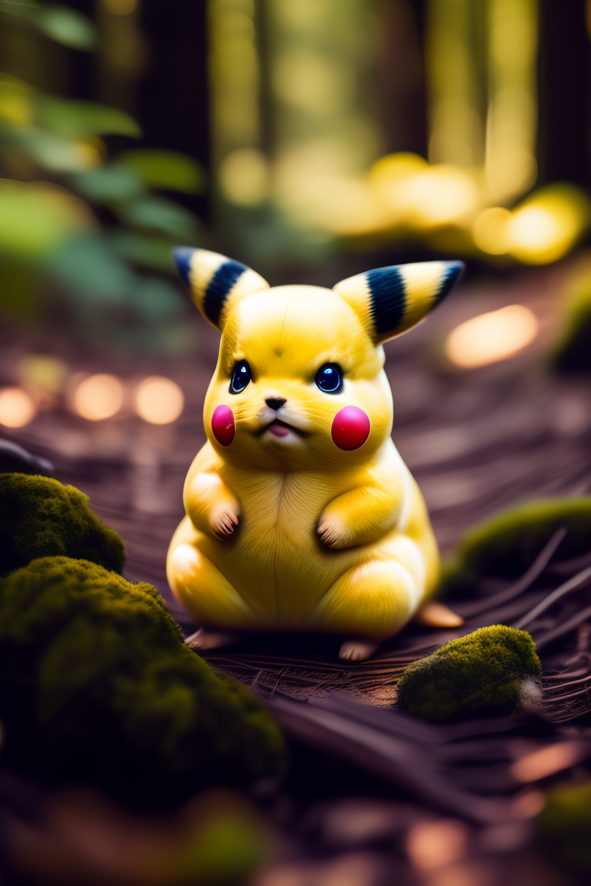 Lexica - Hyper realistic pikachu baby left in the woods,weird ...