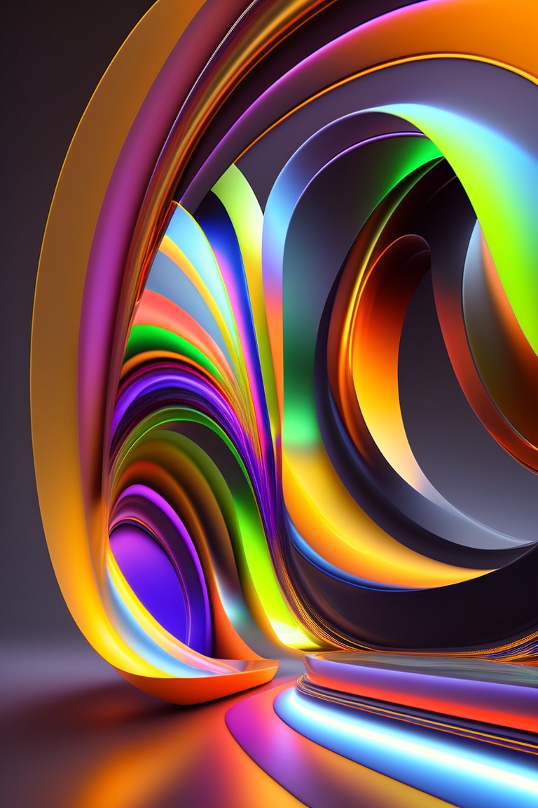 Lexica - 3d, clean surface, Material, glass, vivid, fluorescent, neon ...