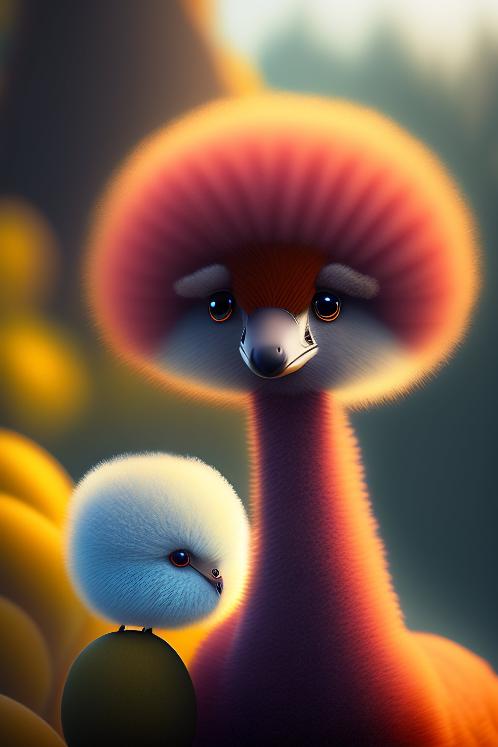 Lexica - CUTE AND ADORABLE CARTOON FLUFFY EMU, FANTASY, DREAMLIKE ...