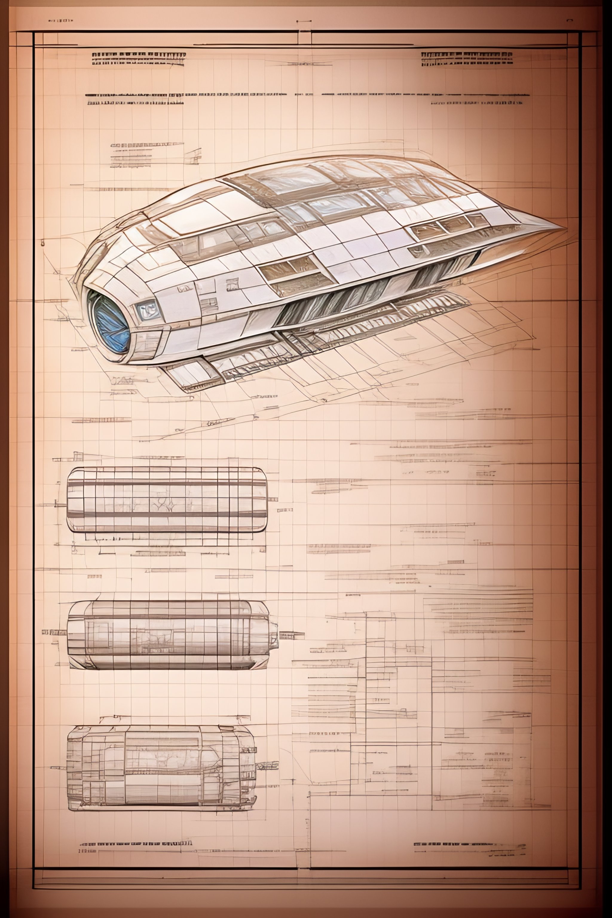 Lexica - Gundam schematic blueprint pencil sketch scientific