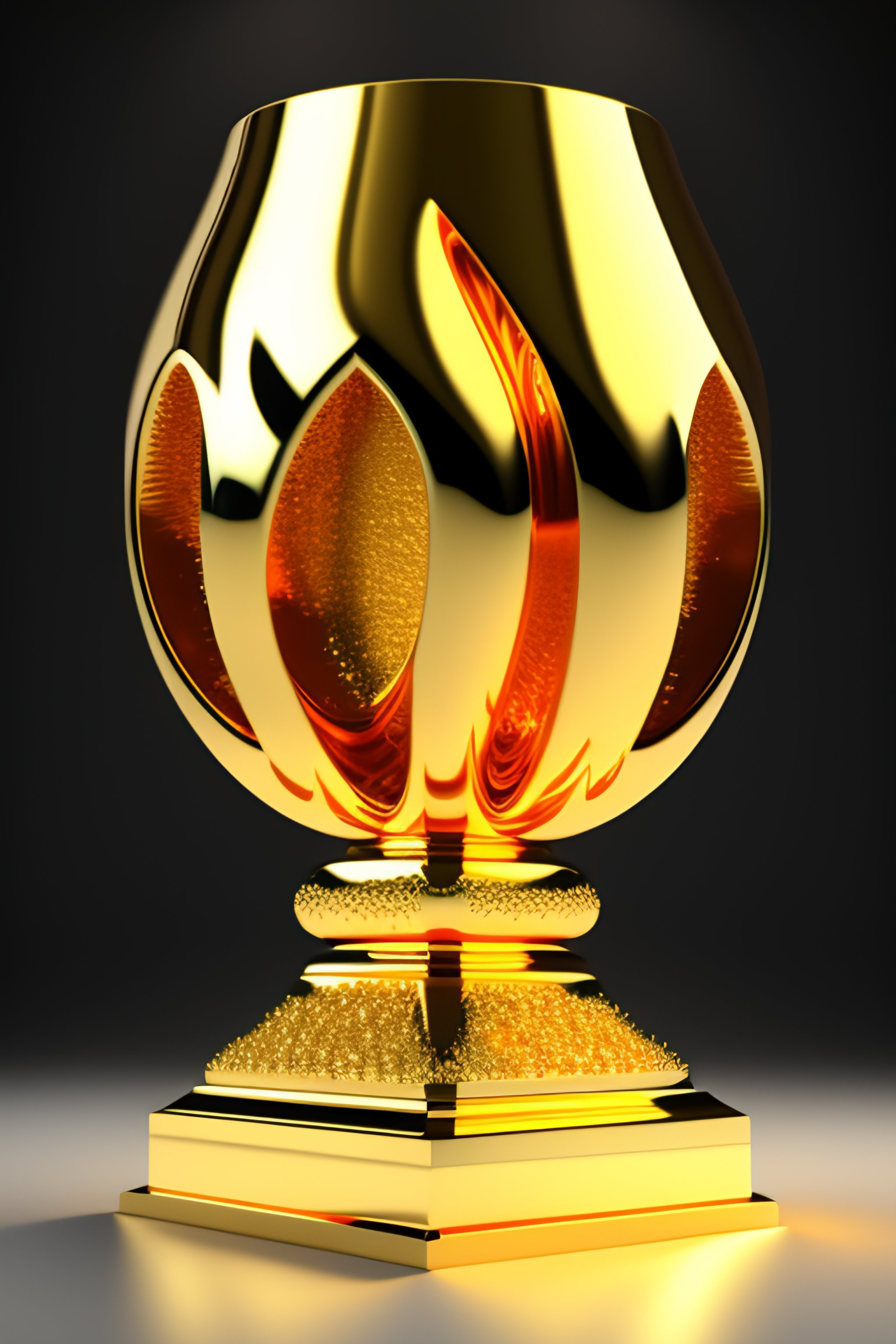Lexica - A modern gold trophy, minimalist motives, holly, grandiose ...