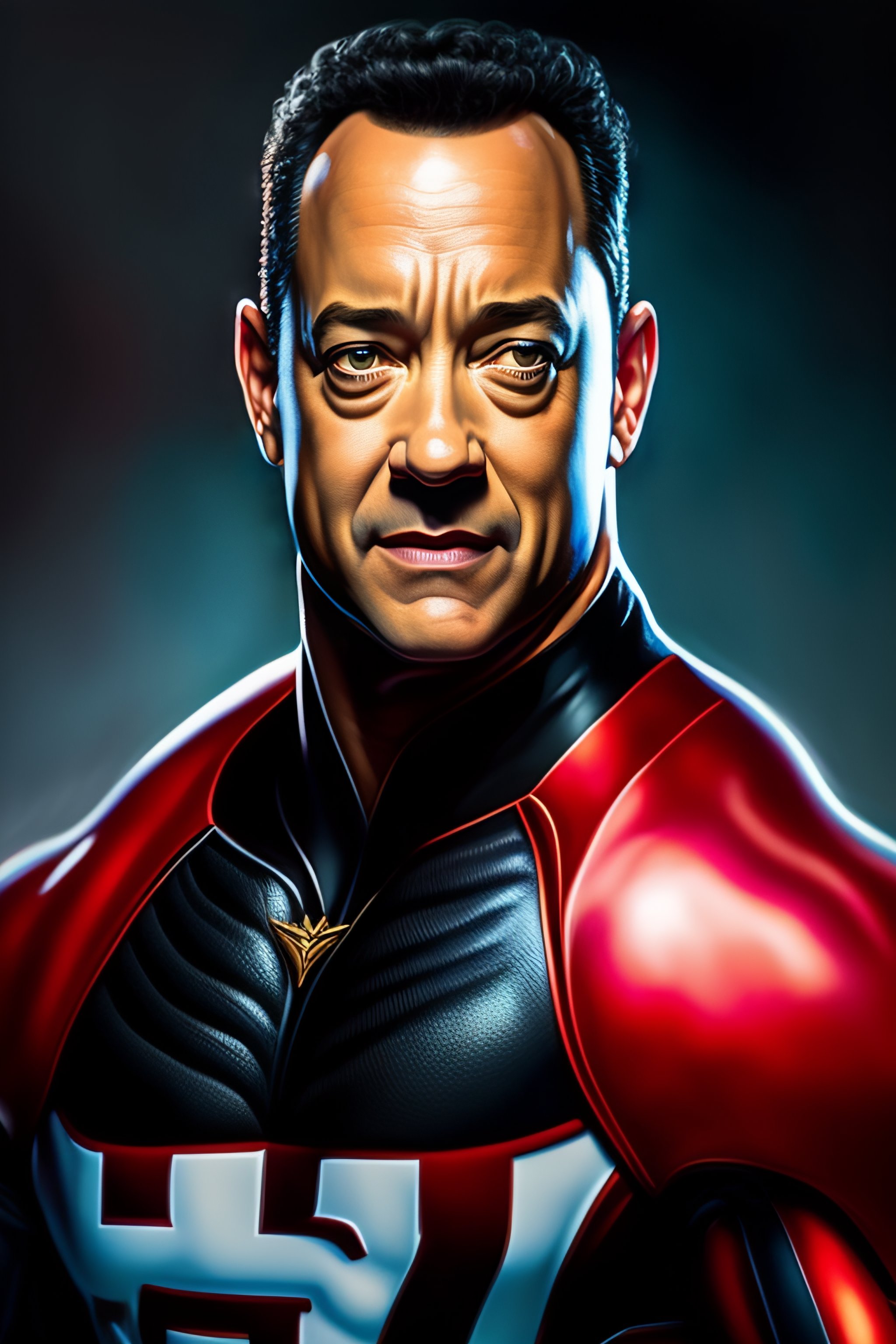 Lexica - Realistic full body, portrait painting of tom hanks as venom ...