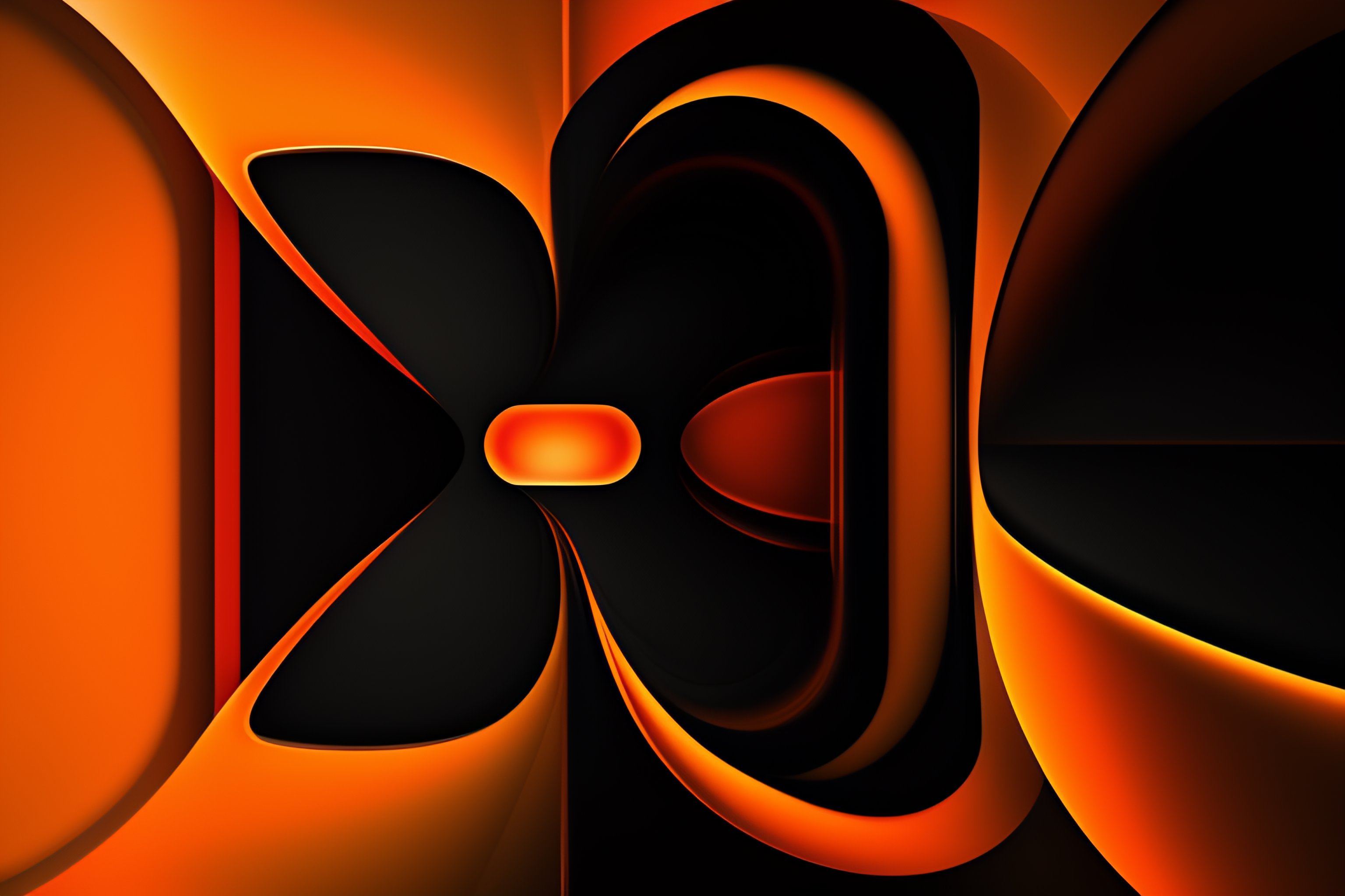 Lexica - 7D Abstract black orange design