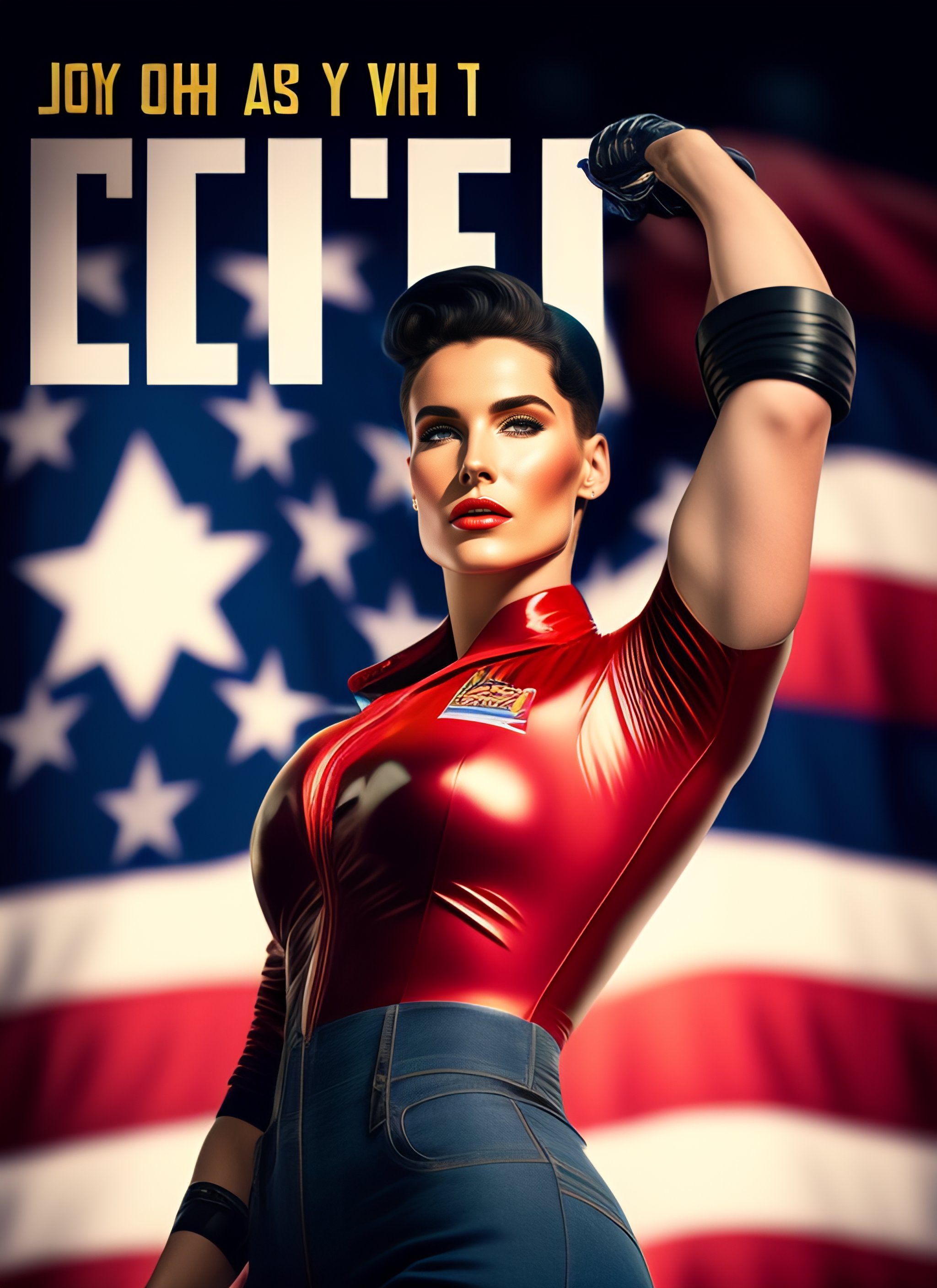 Lexica - A male young man the riveter "We can do it !" poster by John ...