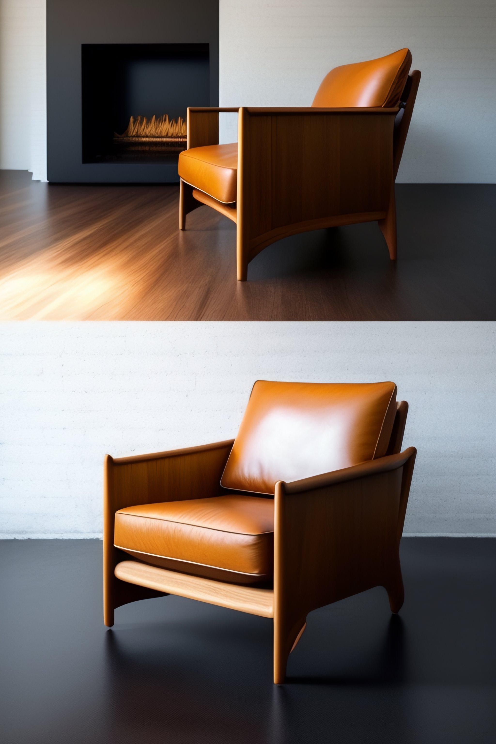 Lexica - Modern and simple oak wood arm chair comfy elegant reading ...