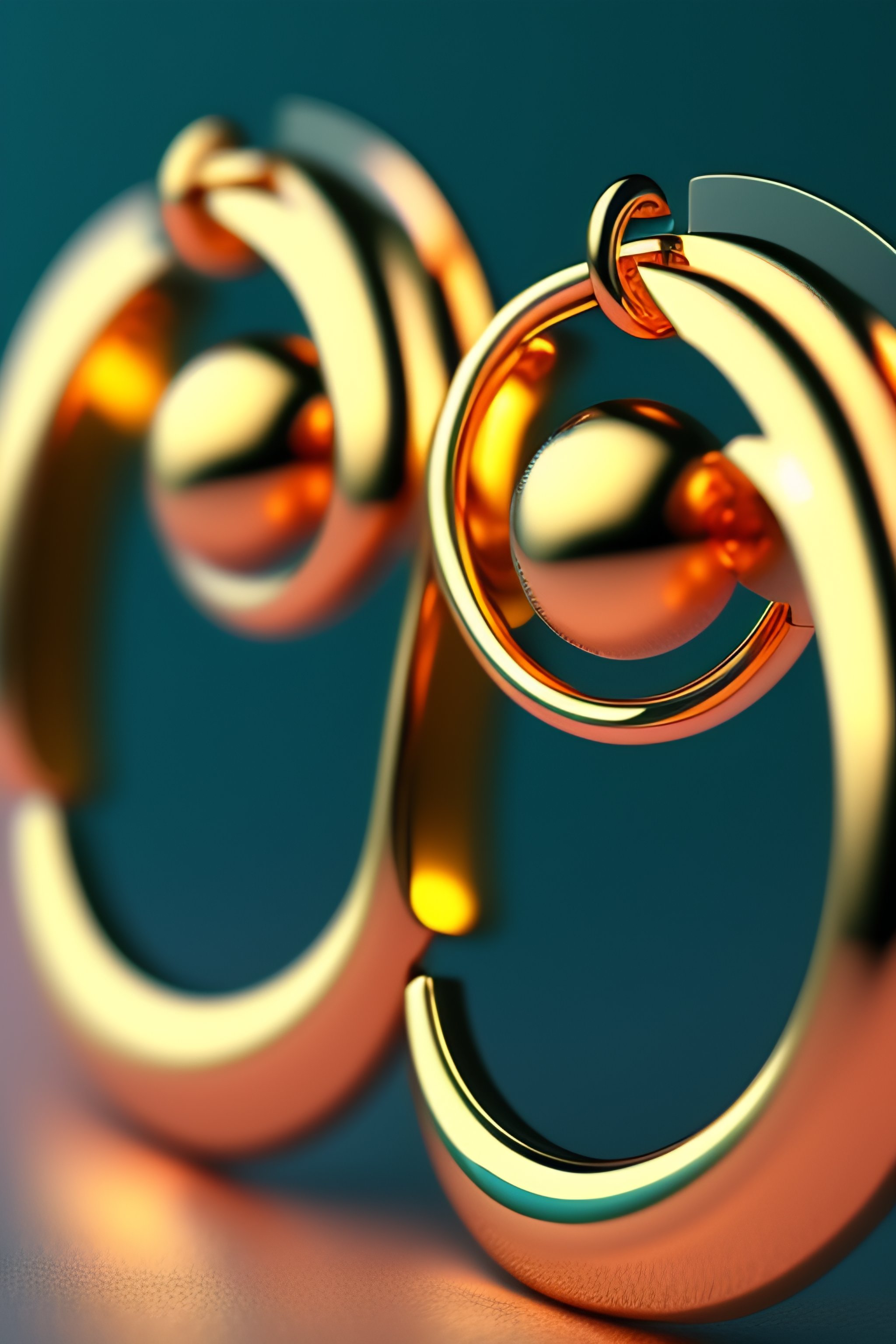 Lexica - Hyper detailed minimalistic hoop earring design, pastel ...