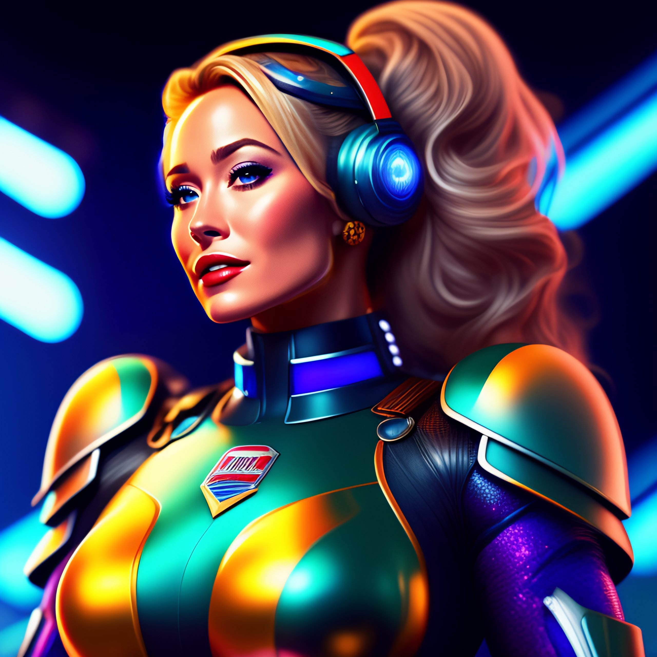 Lexica - Hillary Duff as spacefighter cyborg ,style of Mark Brooks, 4k ...