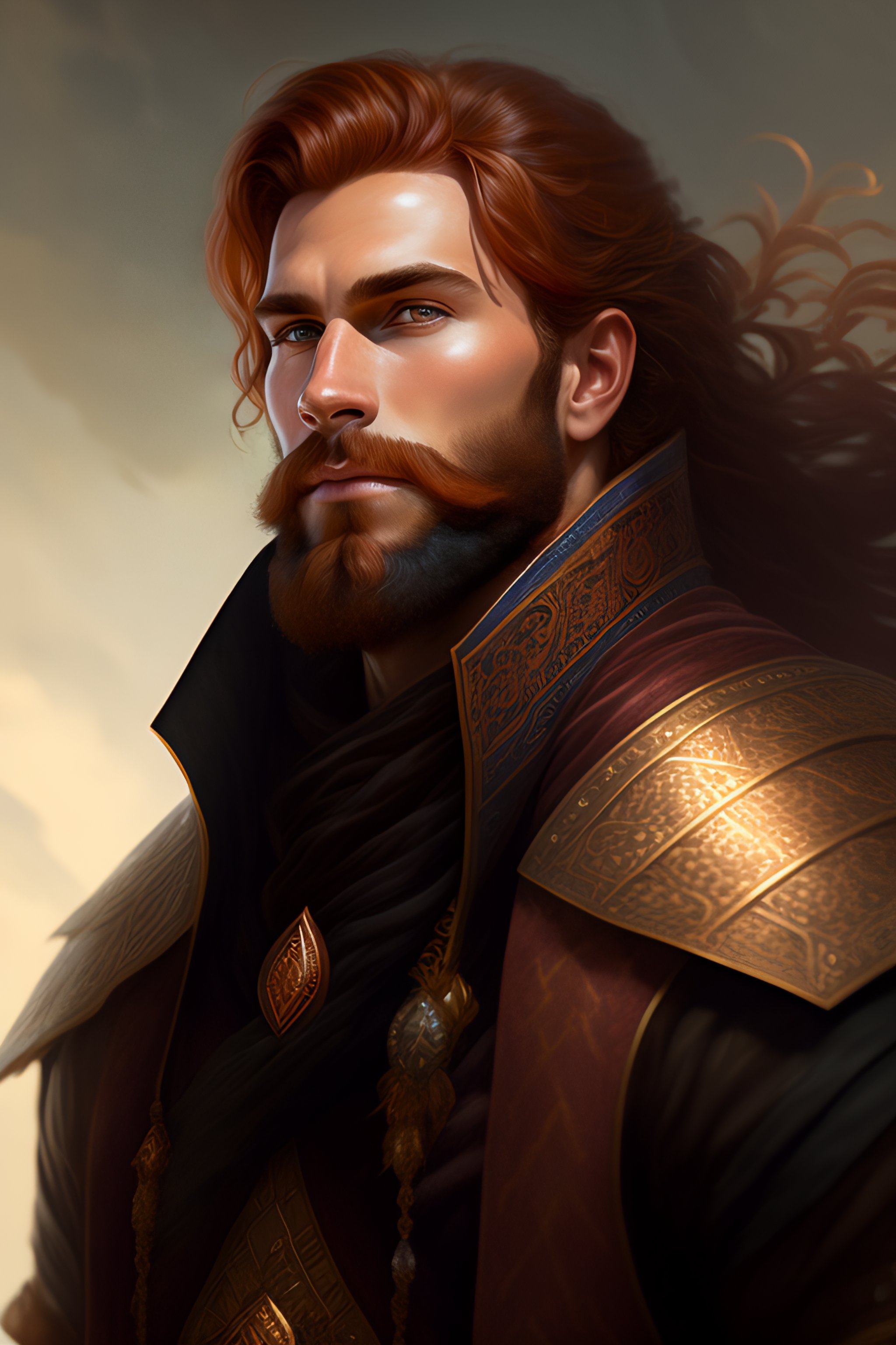 Lexica - Portrait of a 30 year old ruggedly handsome joyful merchant ...