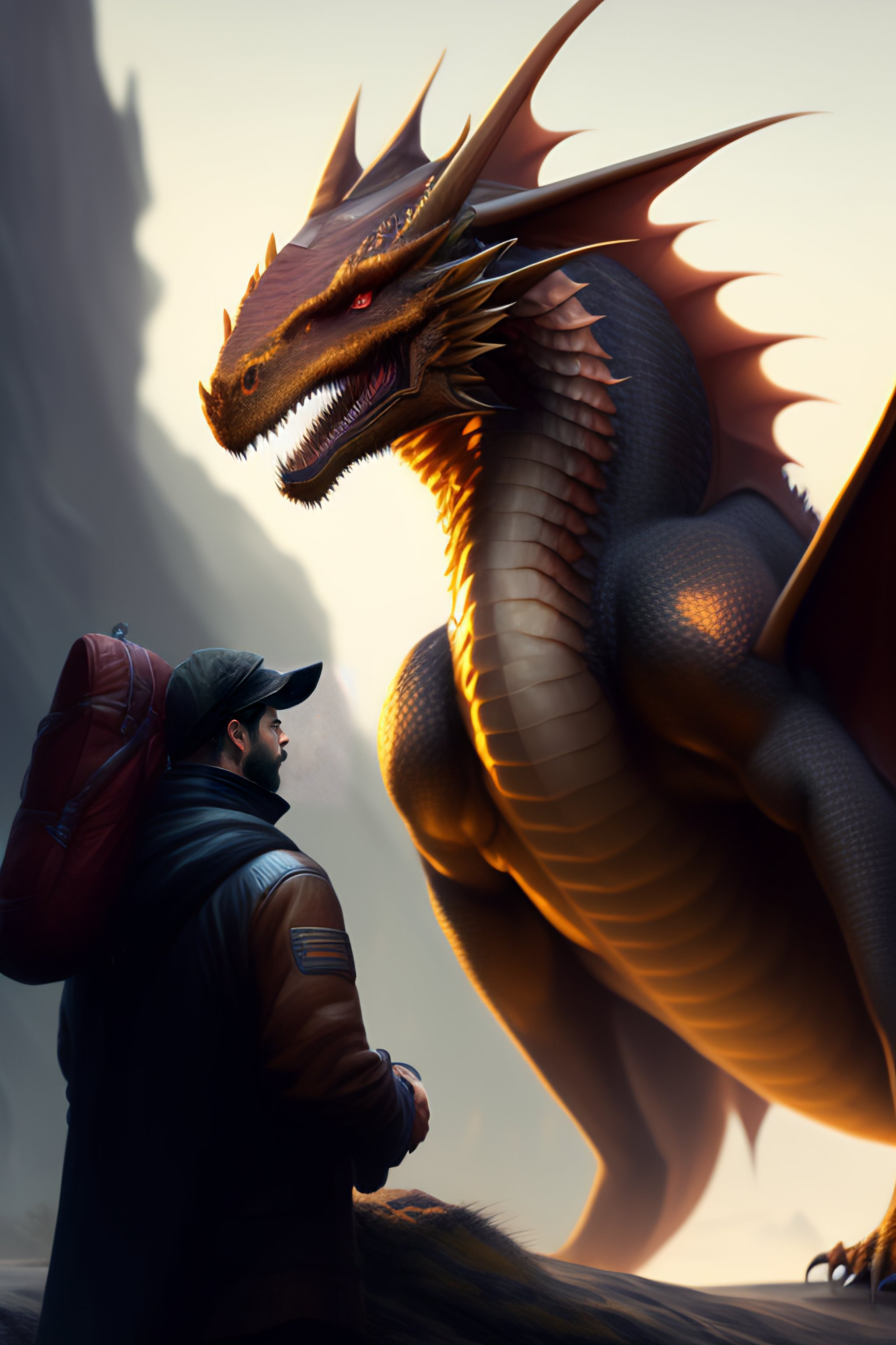 Lexica - Programmer male figning a digital dragon greg rutkowski