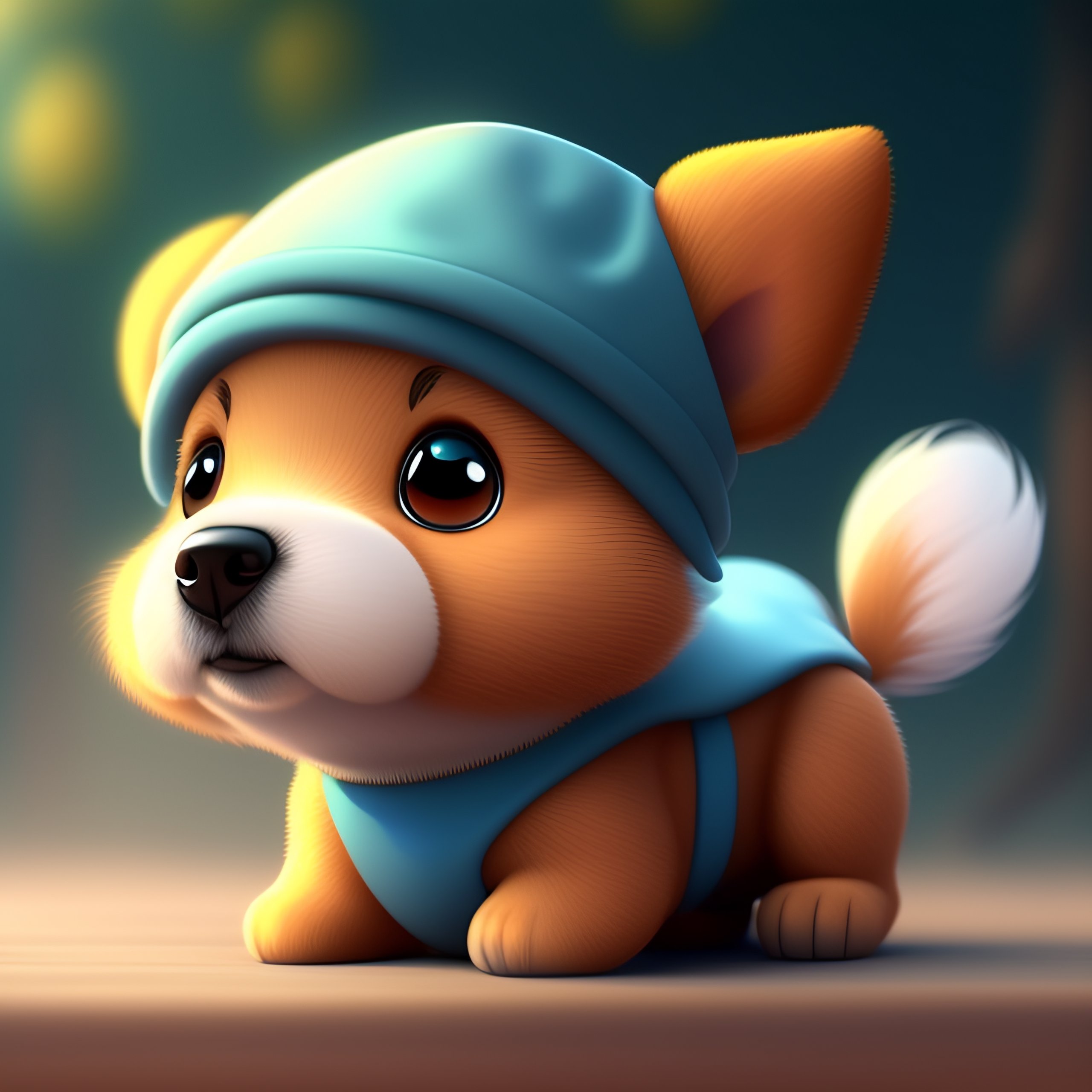 Lexica - Cute and adorable cartoon dog baby, fantasy, dreamlike ...