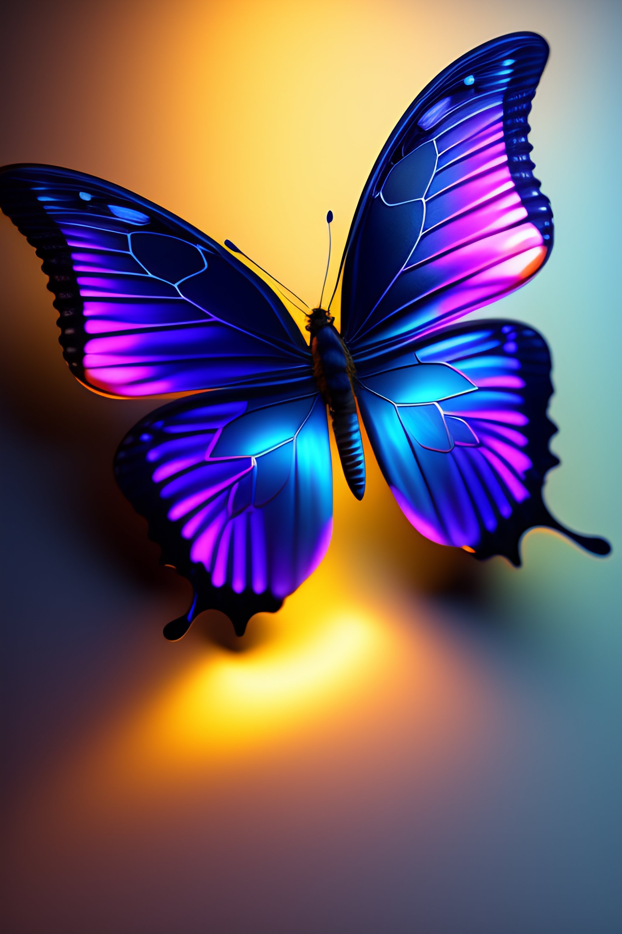 Lexica - Electric butterfly, 3d render, dramatic studio lighting,