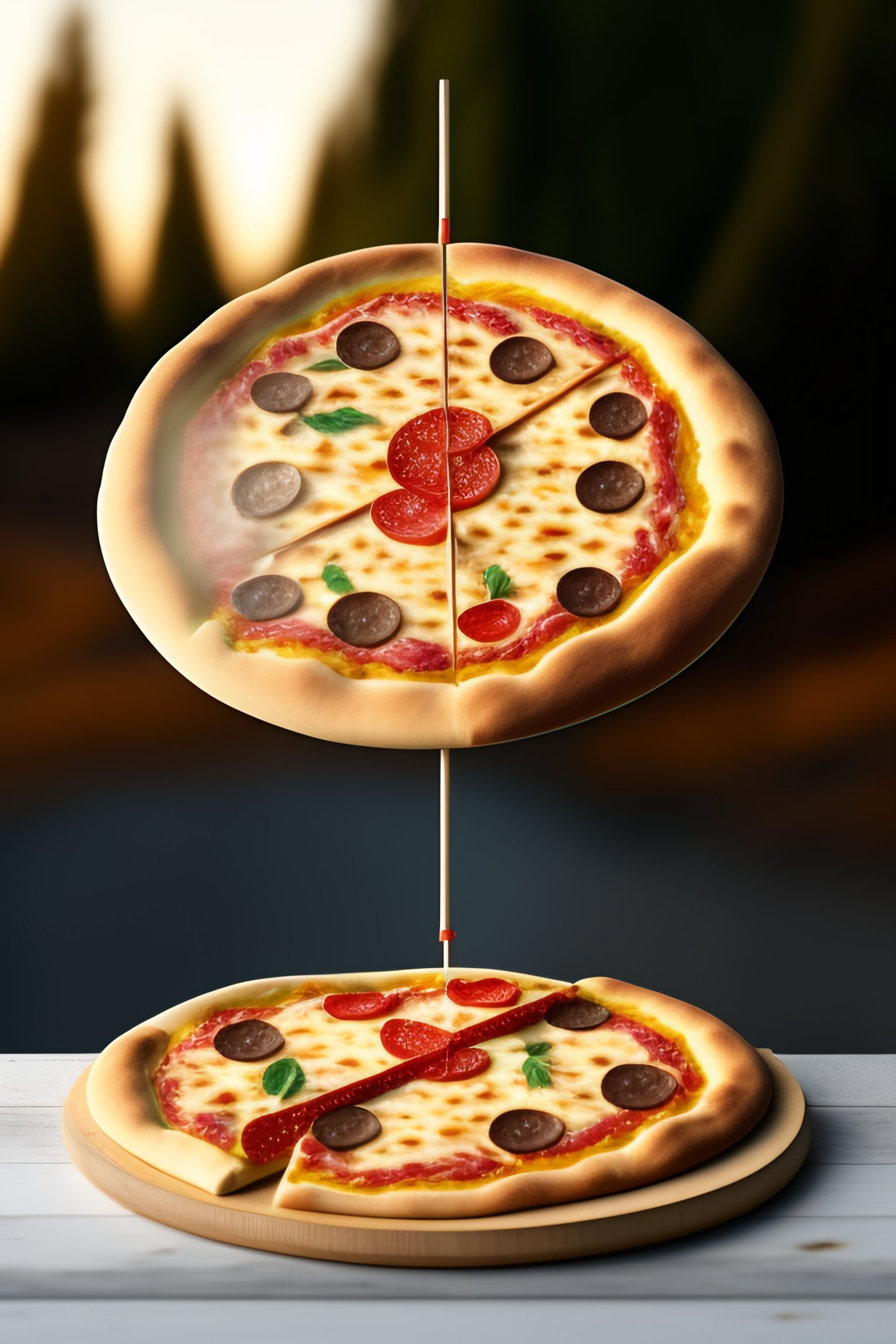 Lexica - Create a pizza arrow on a tree