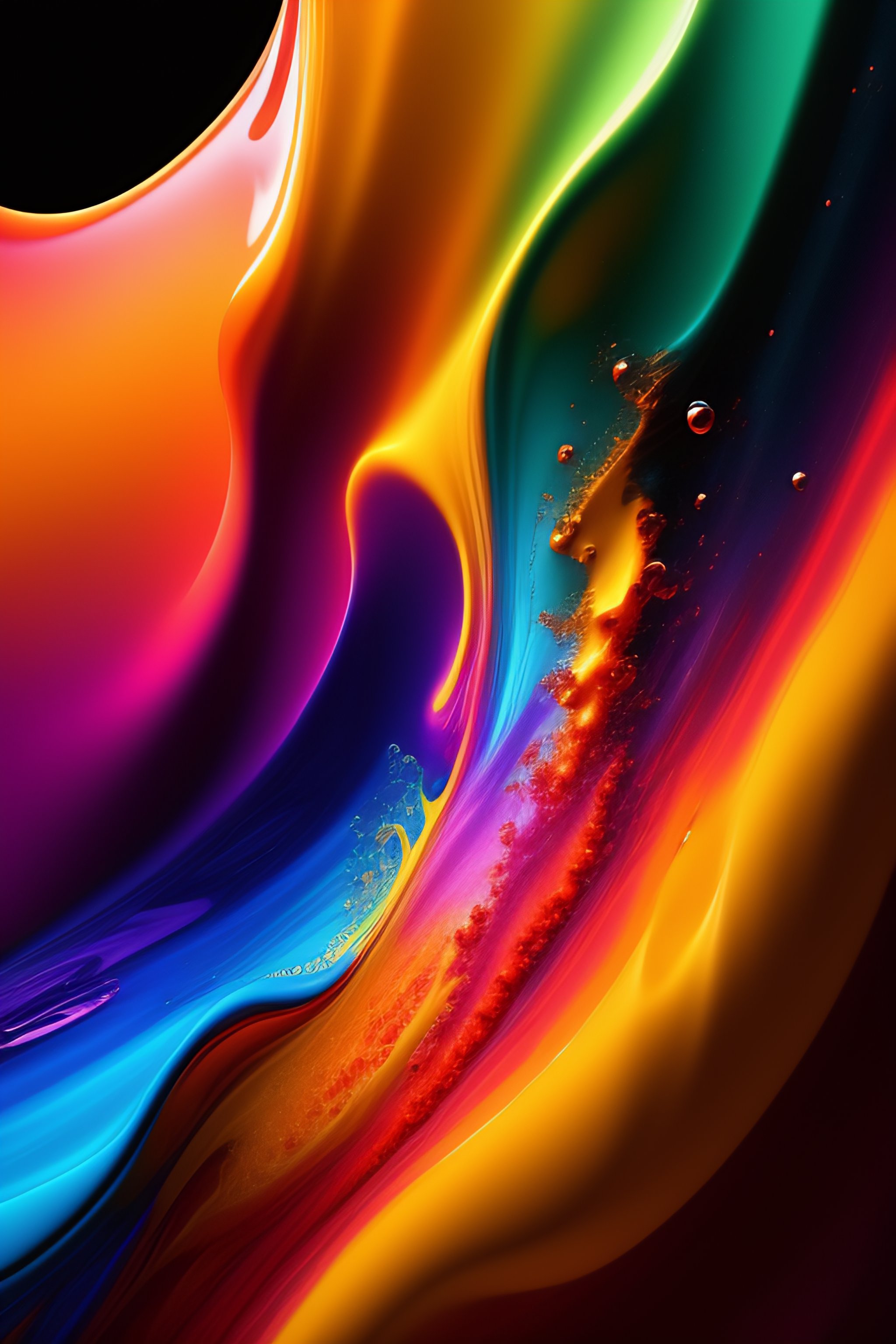 Lexica - An explosion of colors,hyper realistic ,liquid,