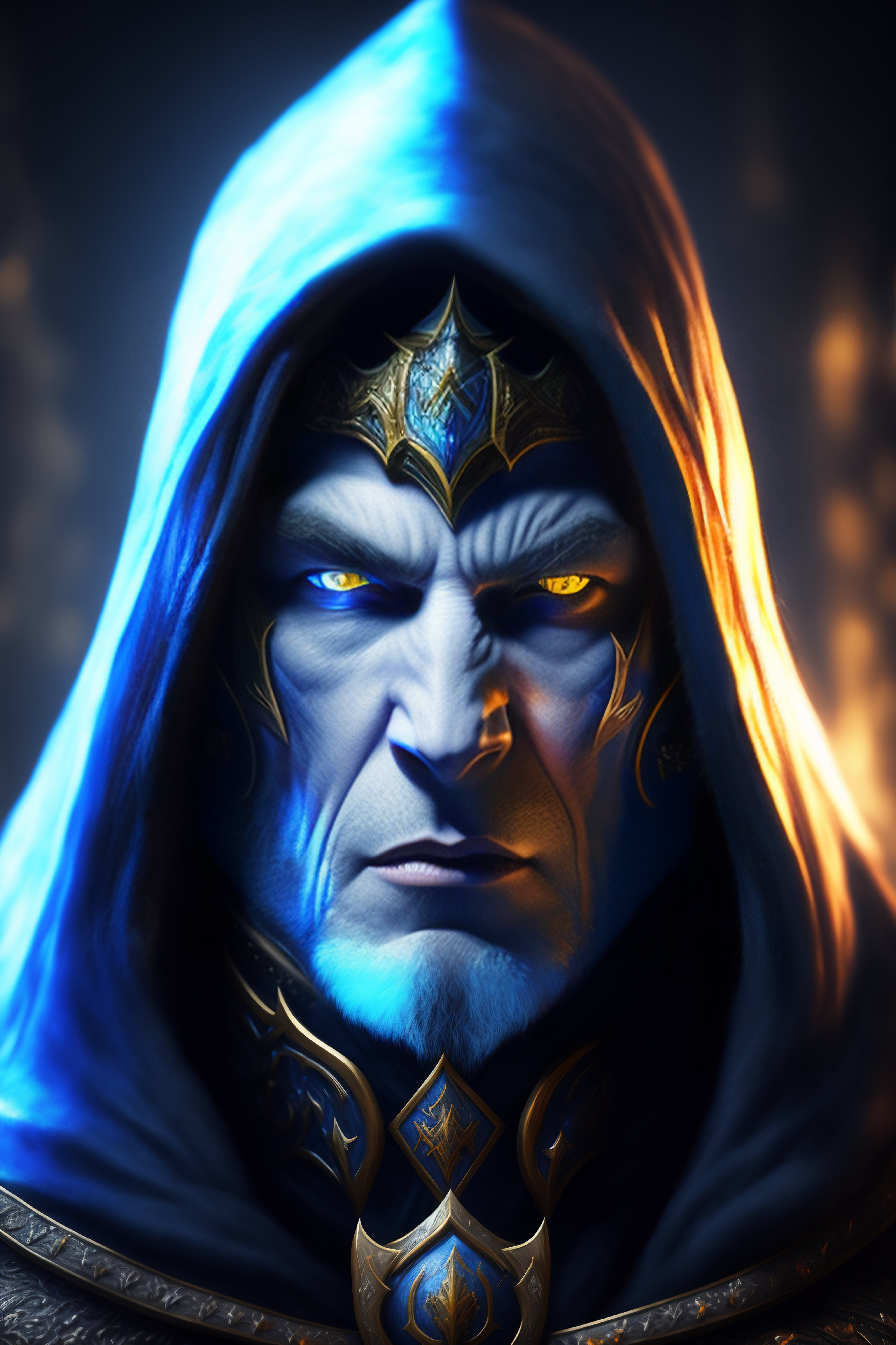Lexica - Portrait of lich king from warcraft, mate painting, 8k, 3d ...