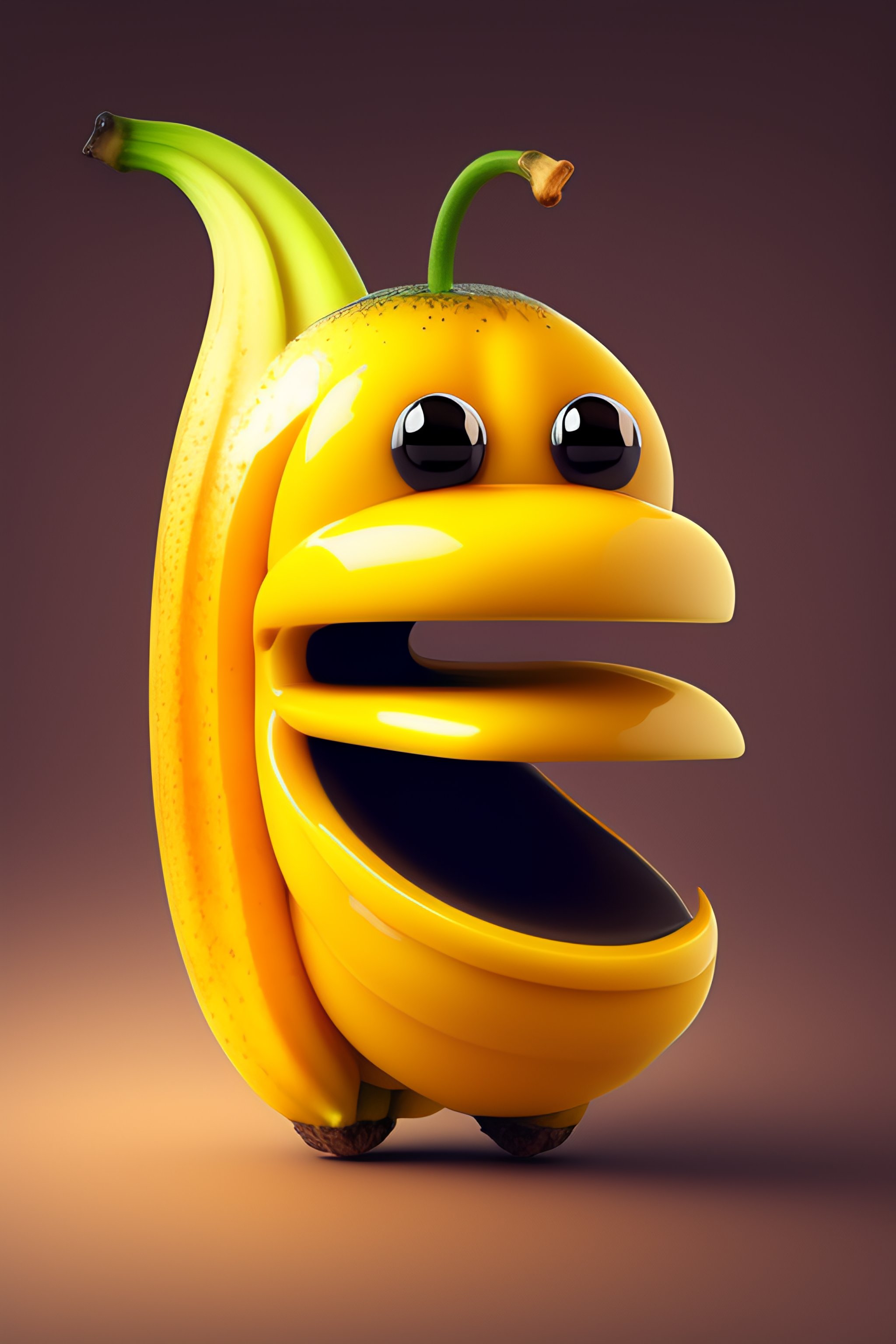 Lexica - A banana character is a portrait with arms and legs and a ...