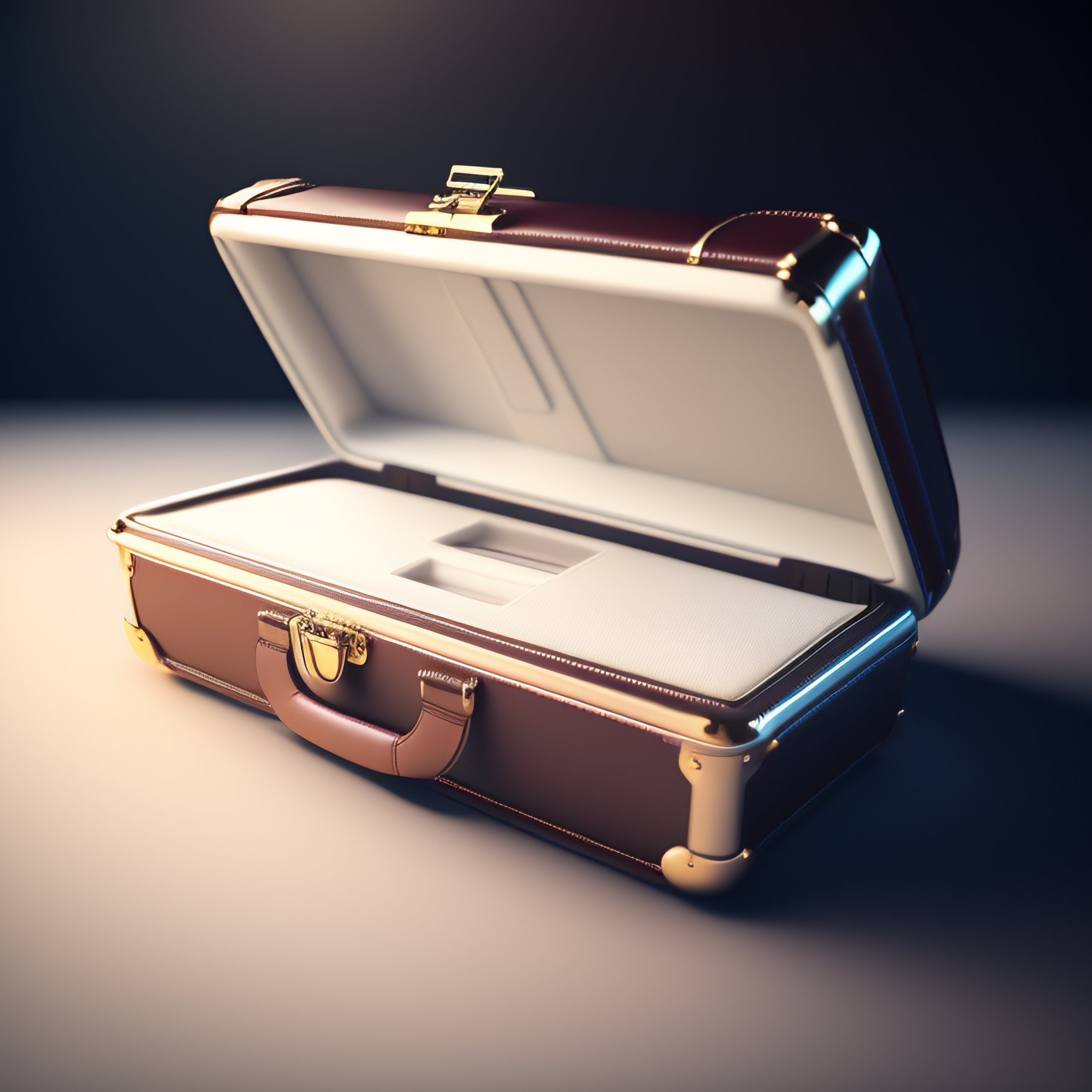 Lexica - Briefcase, clay material style, alone, 3d render, hyper ...