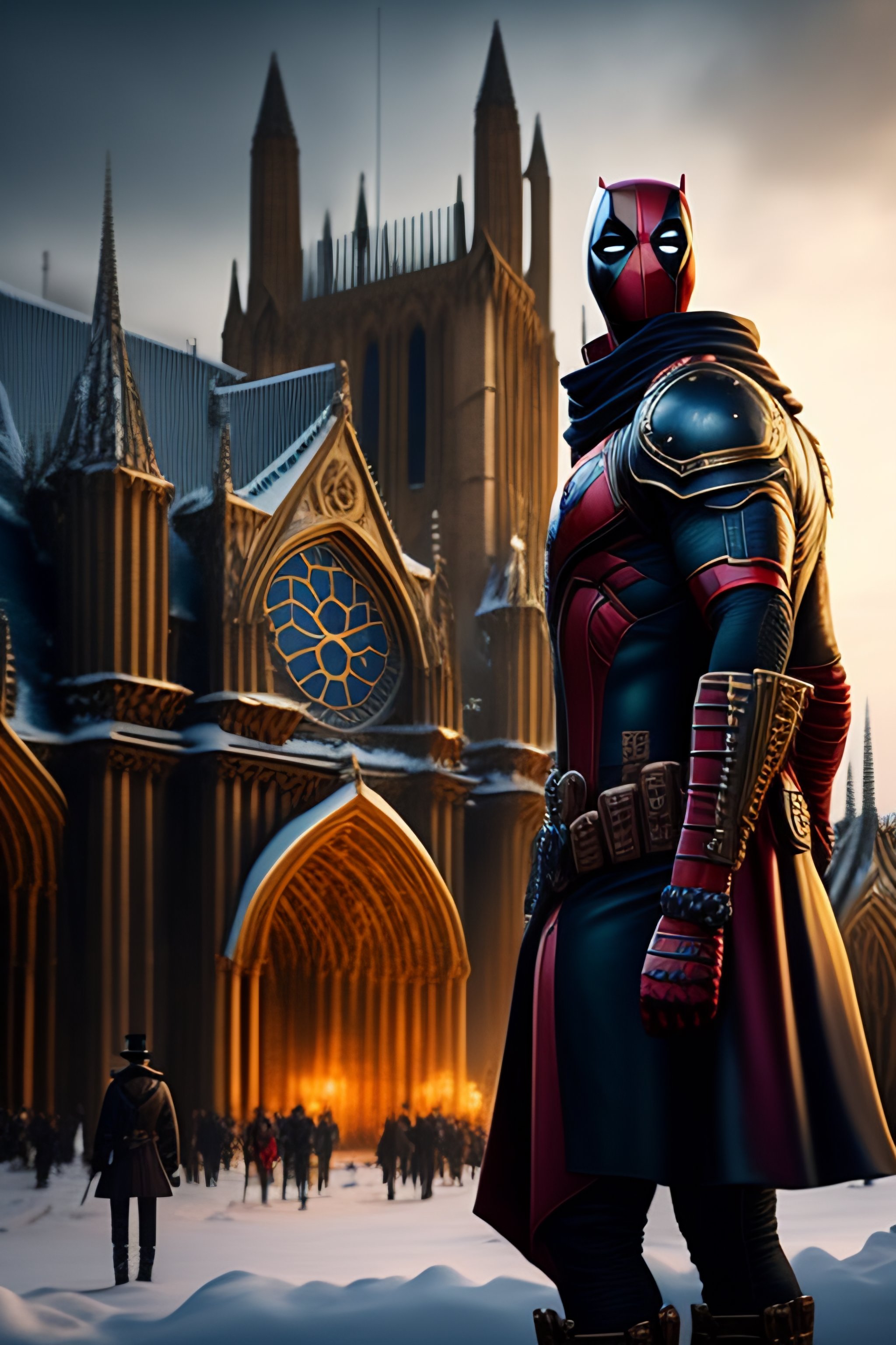Lexica - Picture of a steampunk deadpool set infront of lincoln ...