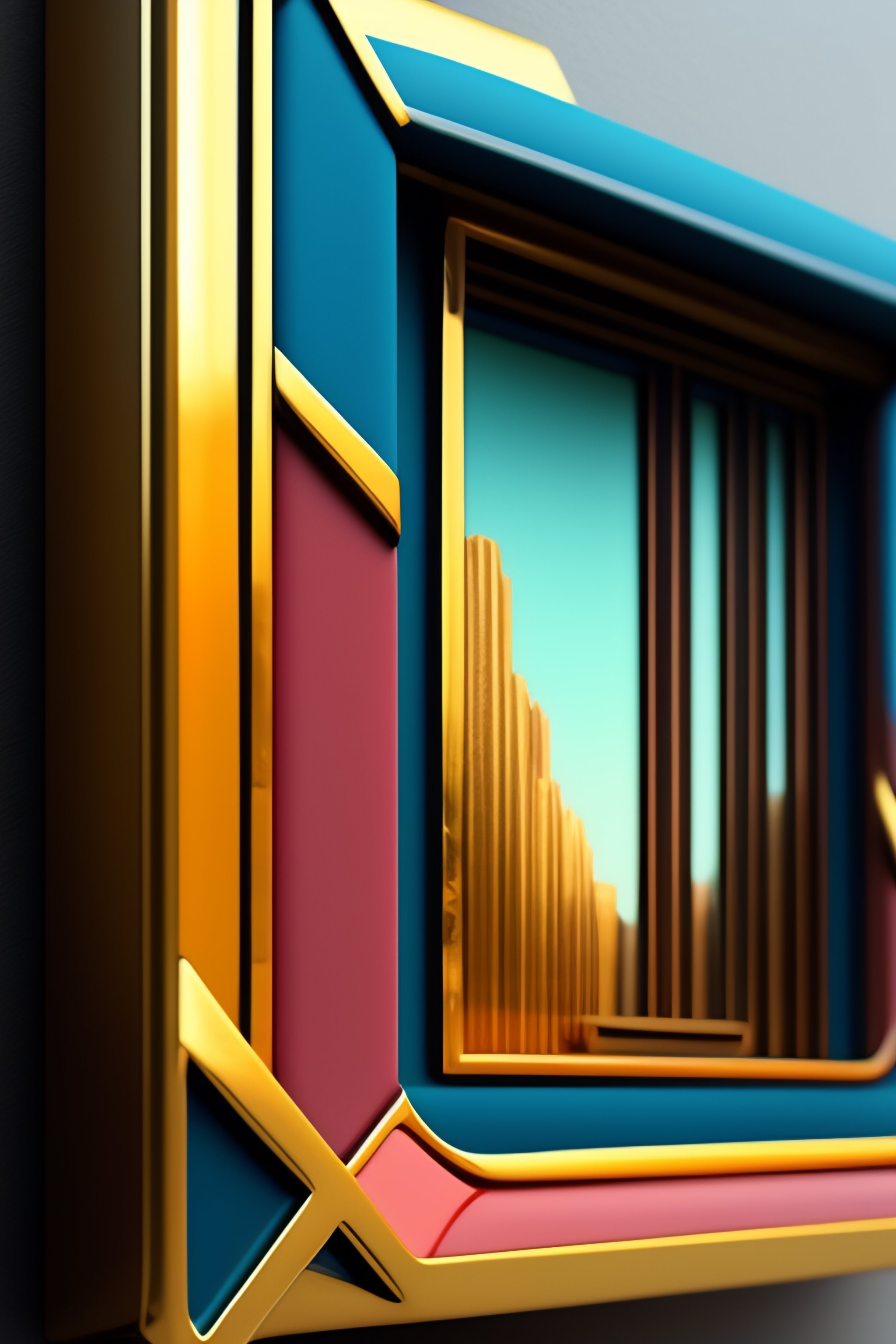 Lexica - Two color, art deco, symmetrical frame