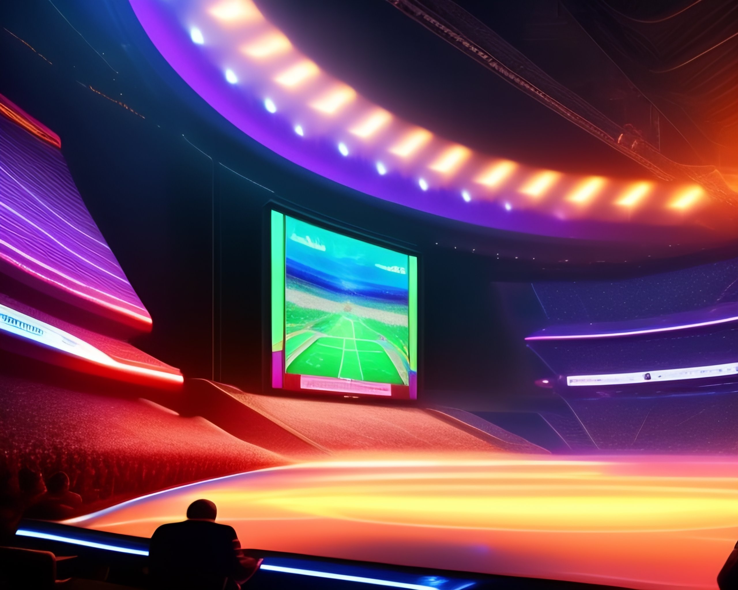 Lexica - Massive hologram holographic display showing e-gaming gameplay ...