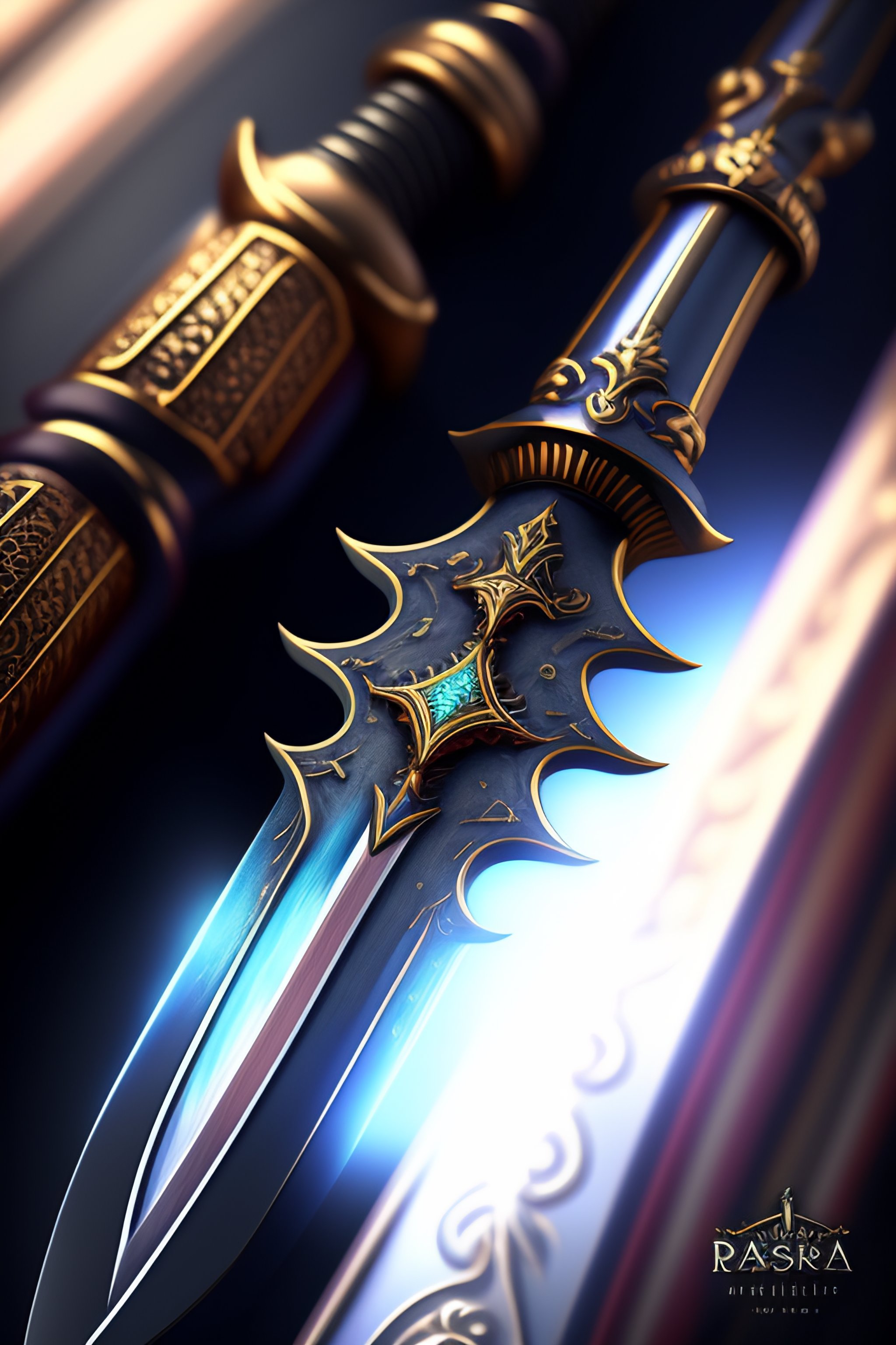 Lexica - Badass fantasy sword, photorealistic