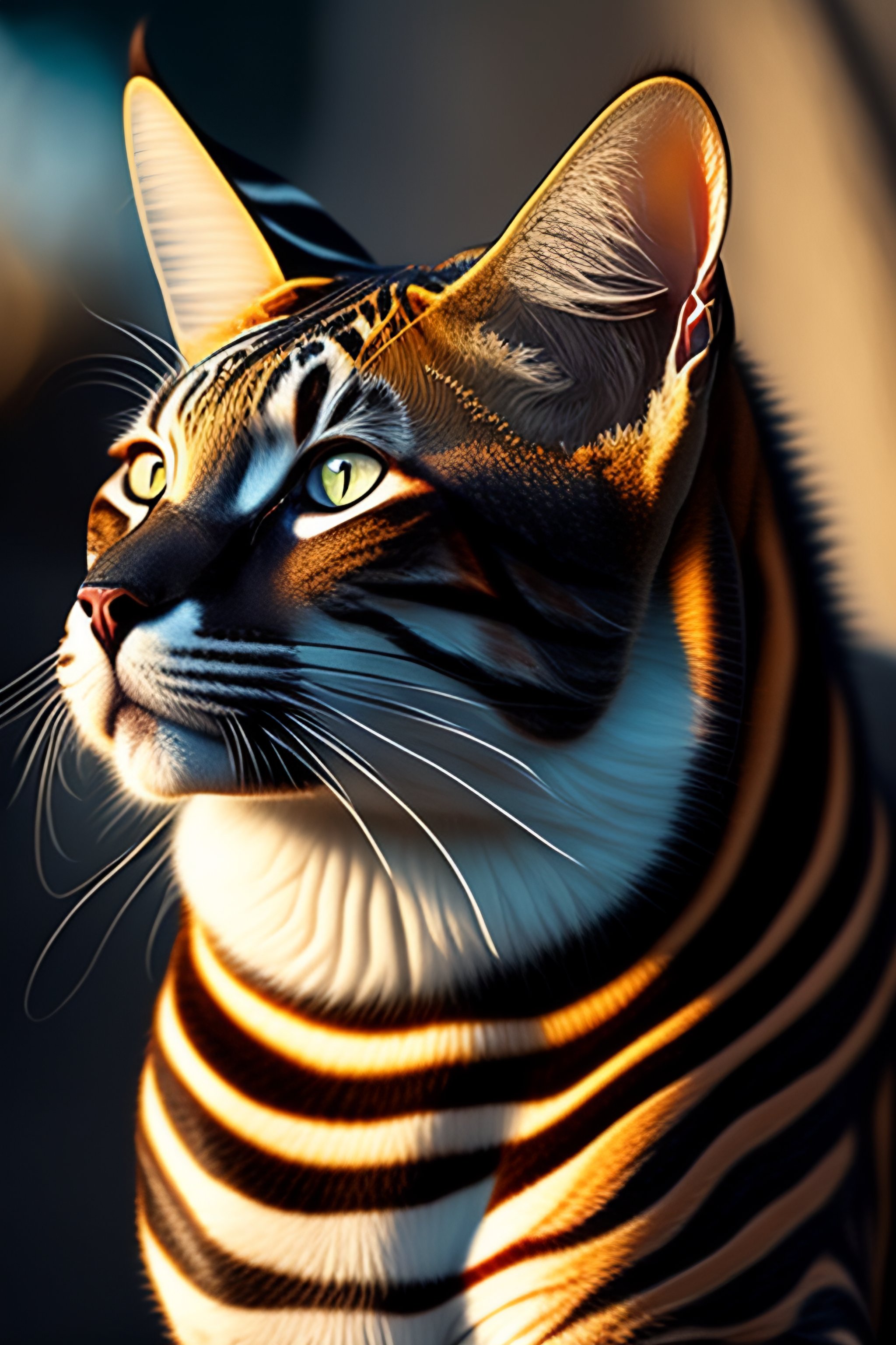 Lexica - A new breed of cat with zebra stripes