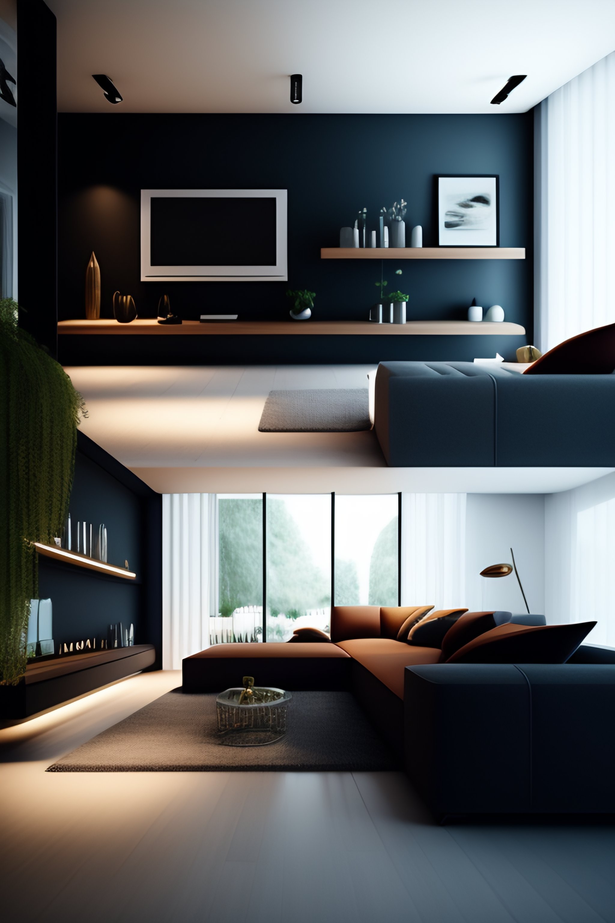 Lexica - Interior design of an open living room, minimalist, beautiful ...