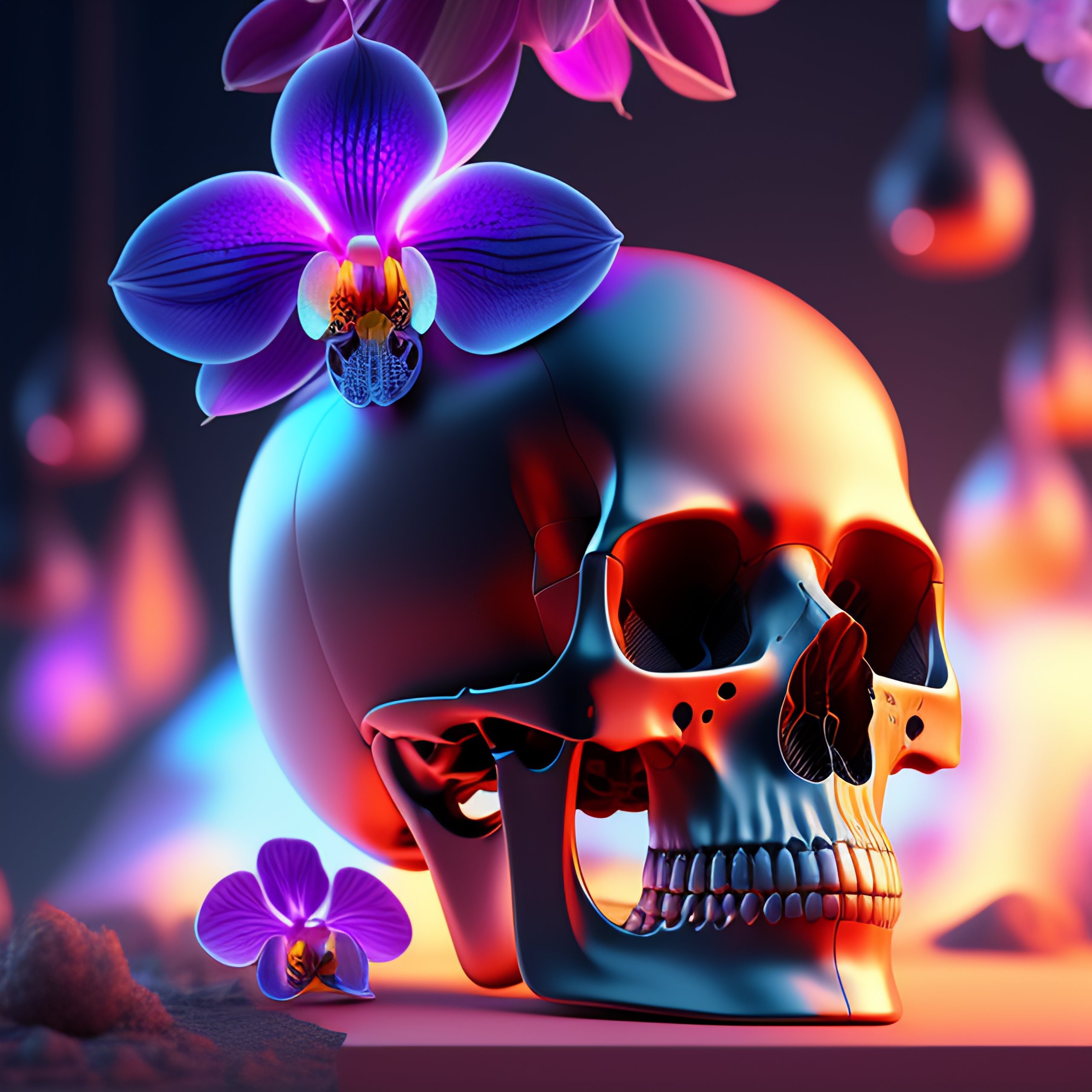 Lexica - Composition of human skulls, animals skulls, bones, rib-cage ...