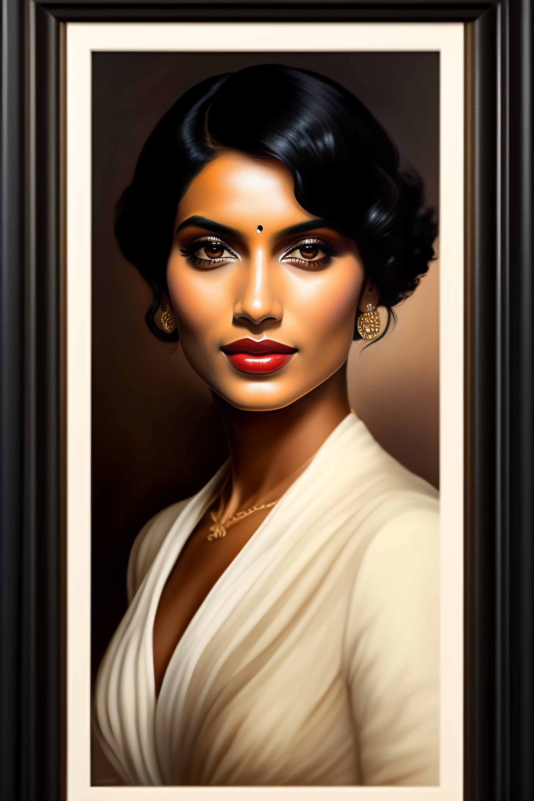 Lexica - Anglo-Indian woman in early 30s, short black hair, exquisite ...