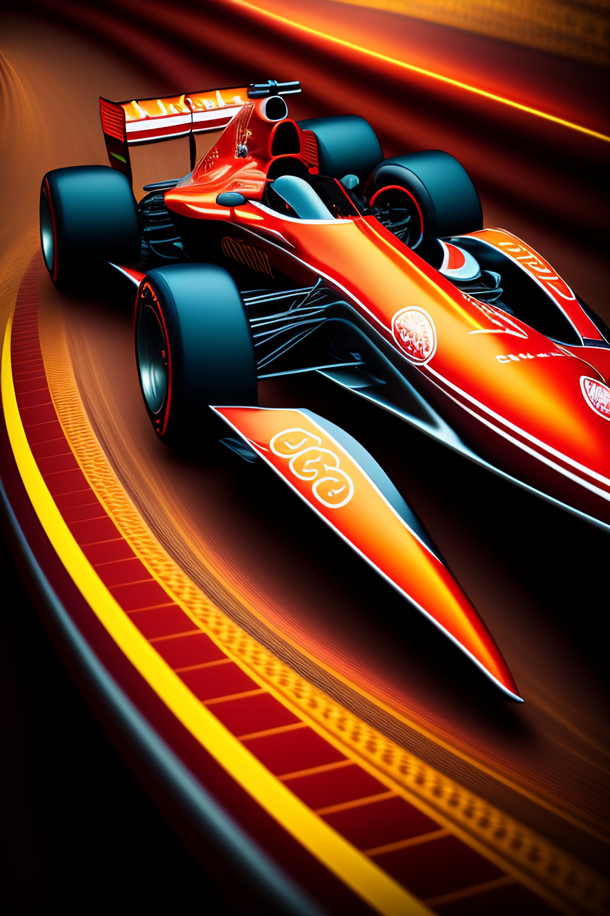 Lexica - Formula 1 Car with Incan patterns